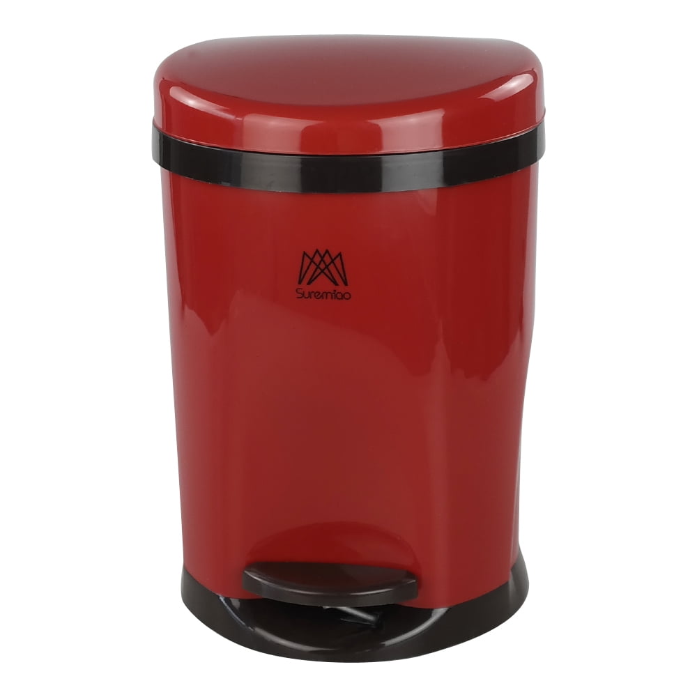 Ramddy 1.8 Gallon Plastic Step Pedal Trash Can, Garbage Can with Foot ...