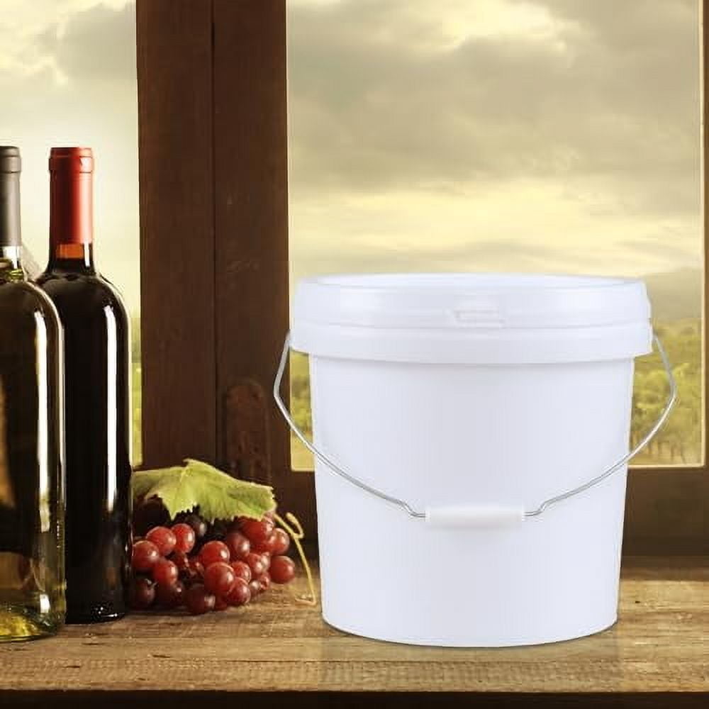Ramddy 4 Gallon Airtight Round Storage Bucket Pails, 6 Packs Food Grade ...