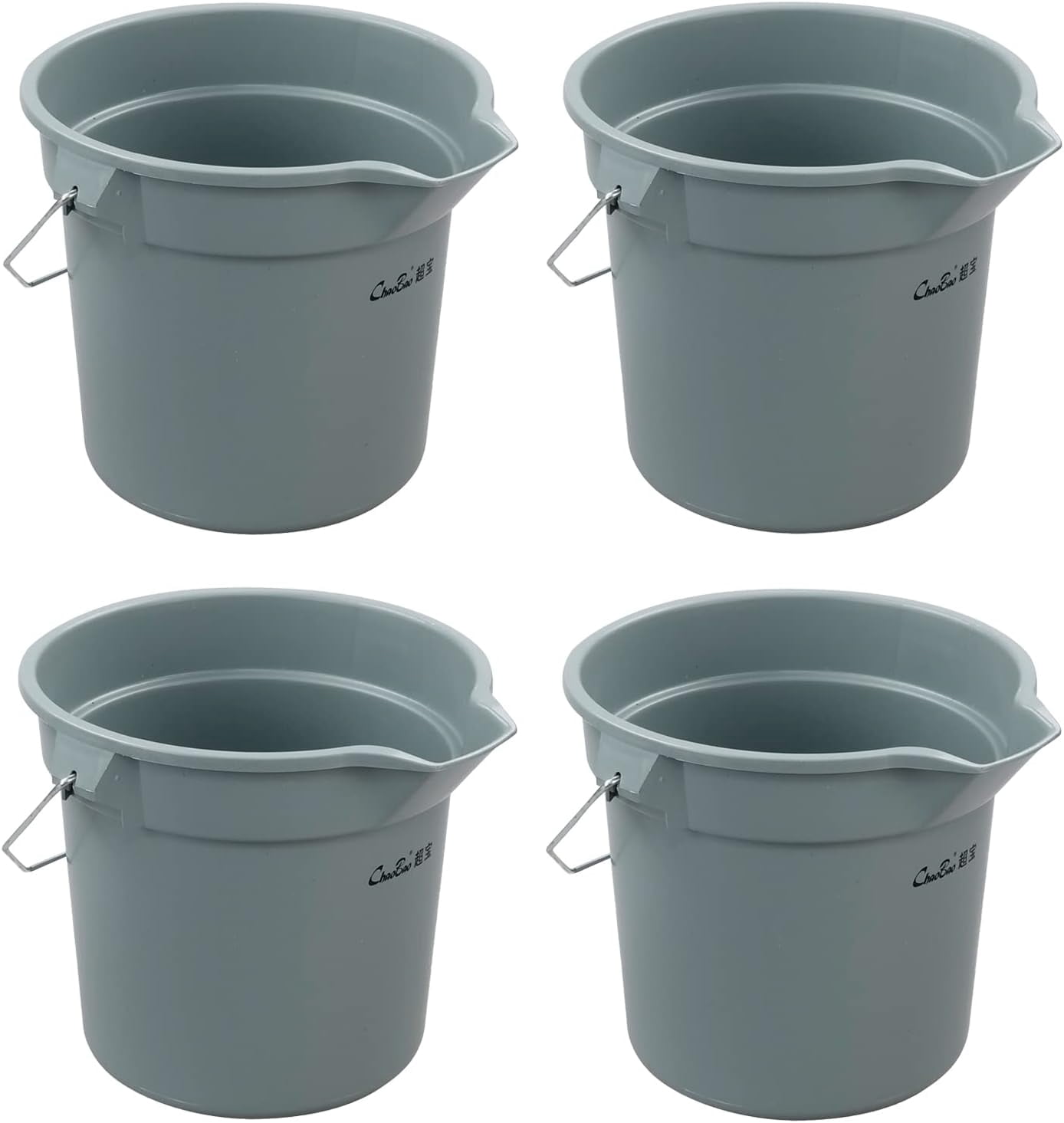 Ramddy 4 Packs 14 Quart Commercial Cleaning Pail, Heavy Duty Round ...