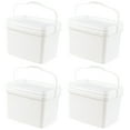 Ramddy 5 Gallon Plastic Rectangular Bucket with Lid, 4-Pack Food Bucket ...