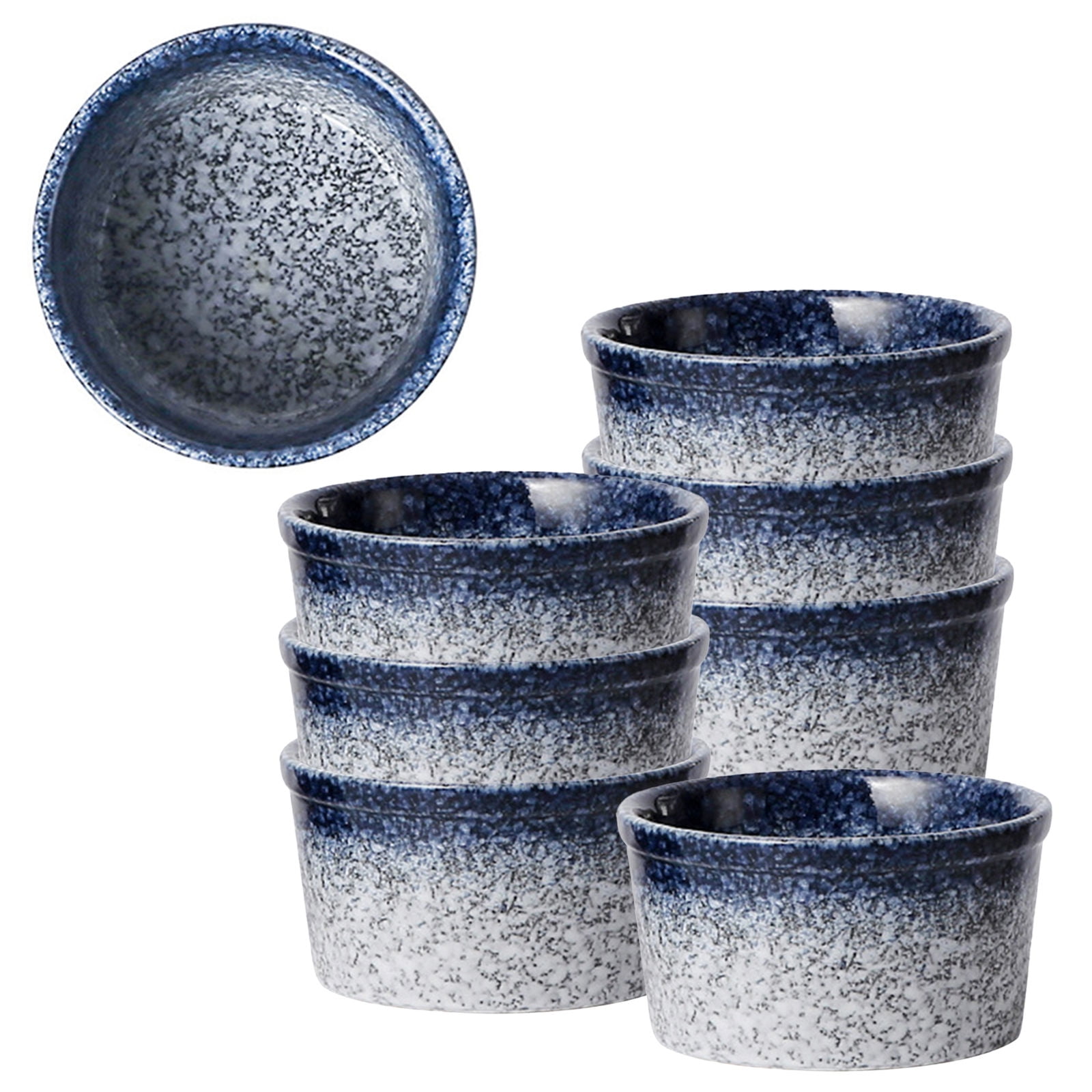 4 Oz Ramekins, Creme Brulee Ramekins Oven Safe, Porcelain Souffle Dish ...