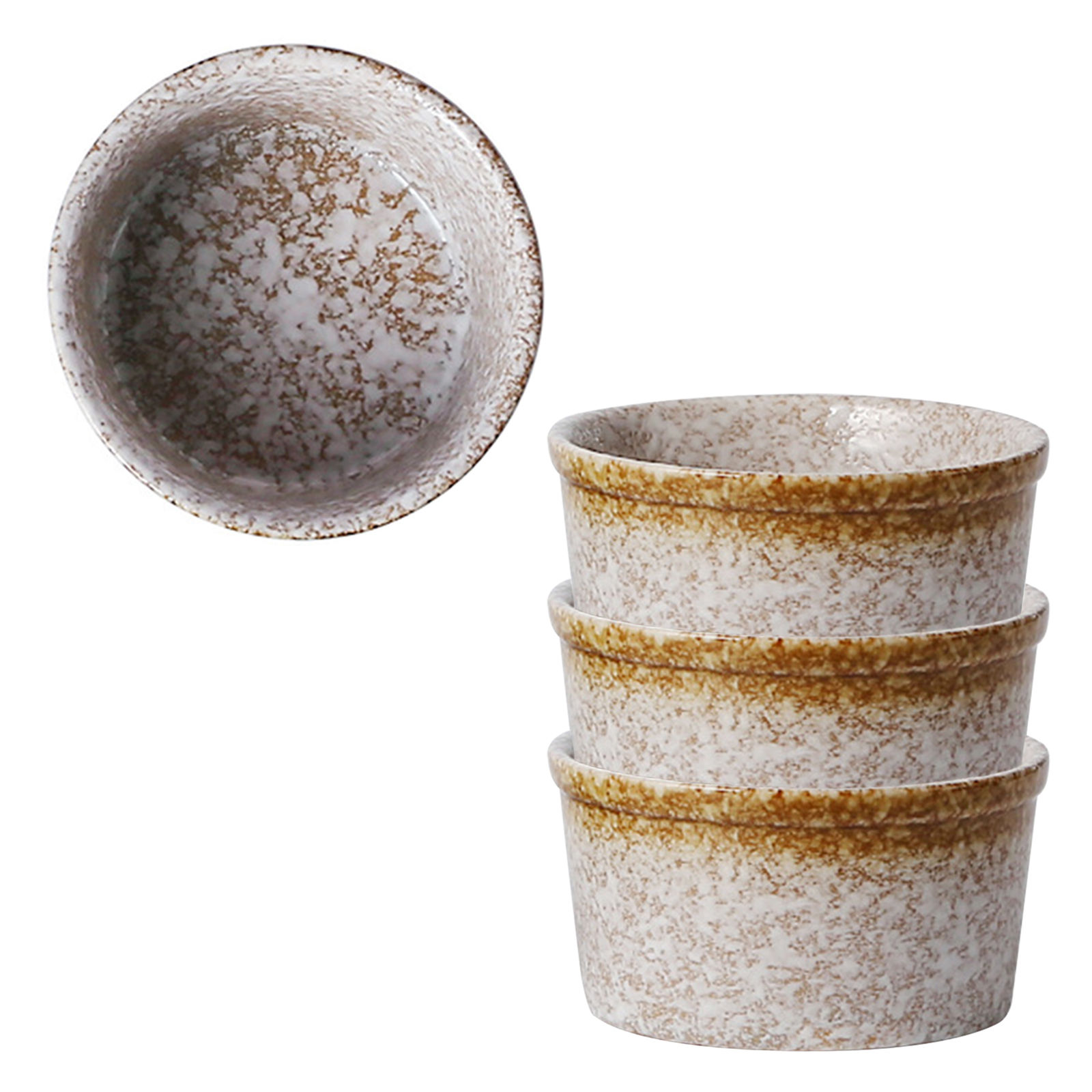 4 Oz Ramekins, Creme Brulee Ramekins Oven Safe, Porcelain Souffle Dish ...