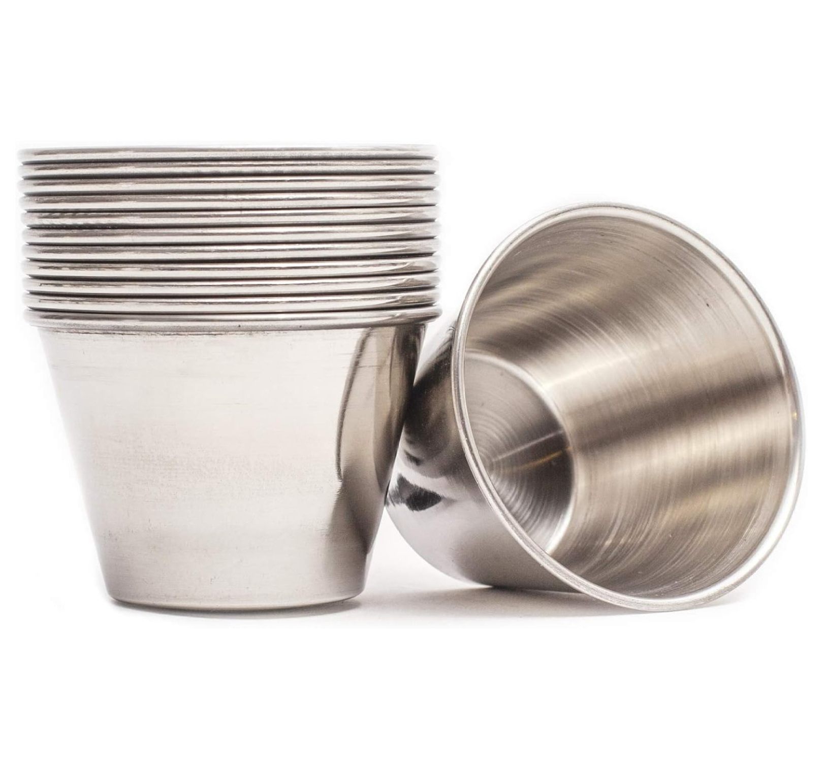 Ramekins Stainless Steel Condiment Sauce Cups, Metal Ramekins, Grade ...