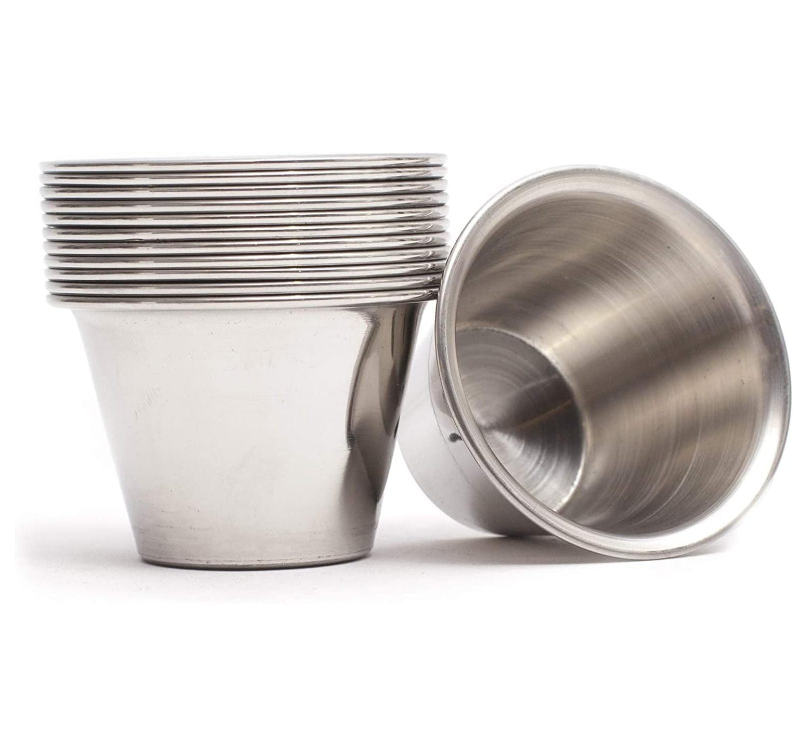 Ramekins Stainless Steel Condiment Sauce Cups, Metal Ramekins, Grade ...