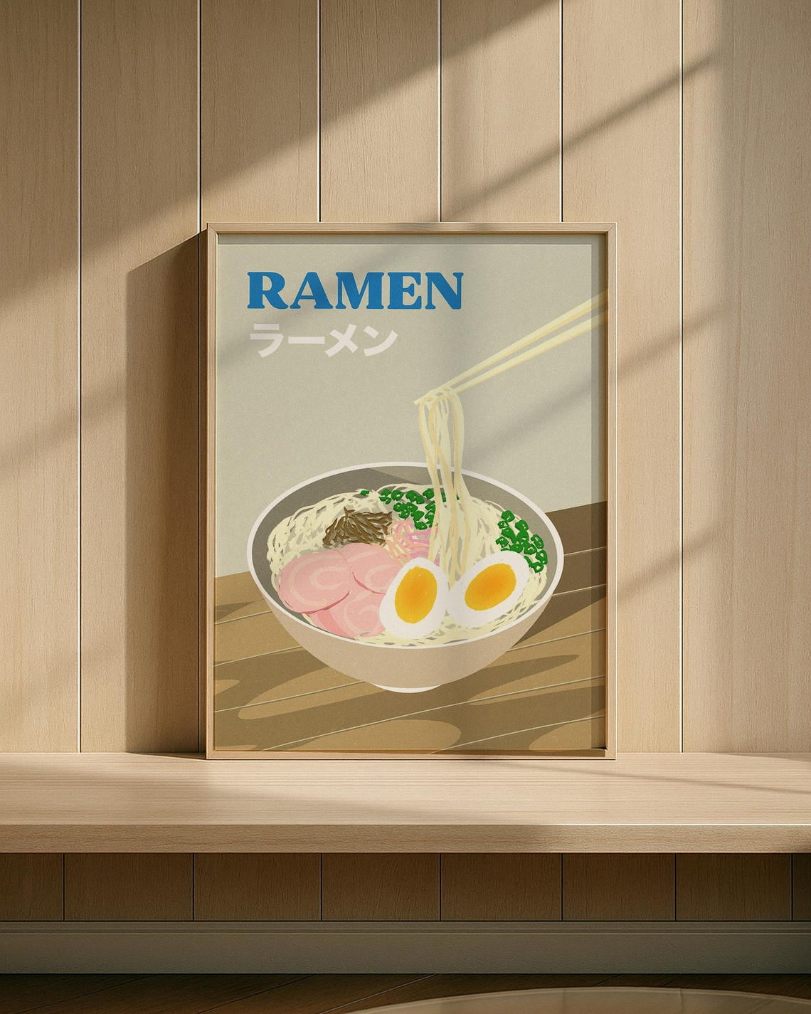 Ramen Art Print, Ramen Wall Art, Ramen Noodles Poster, Hand Drawn Ramen ...