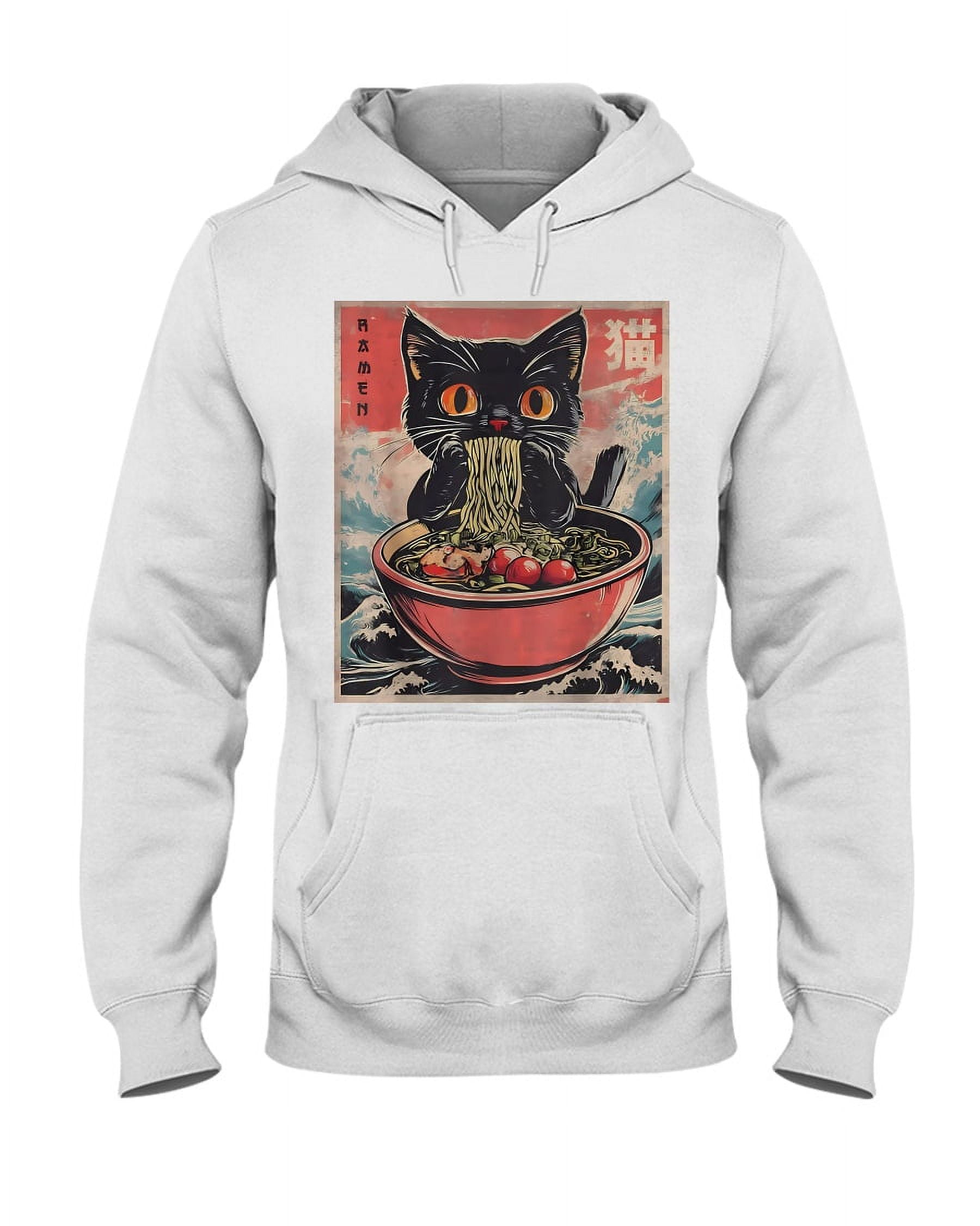 Ramen Black Cat Hooded - Walmart.com