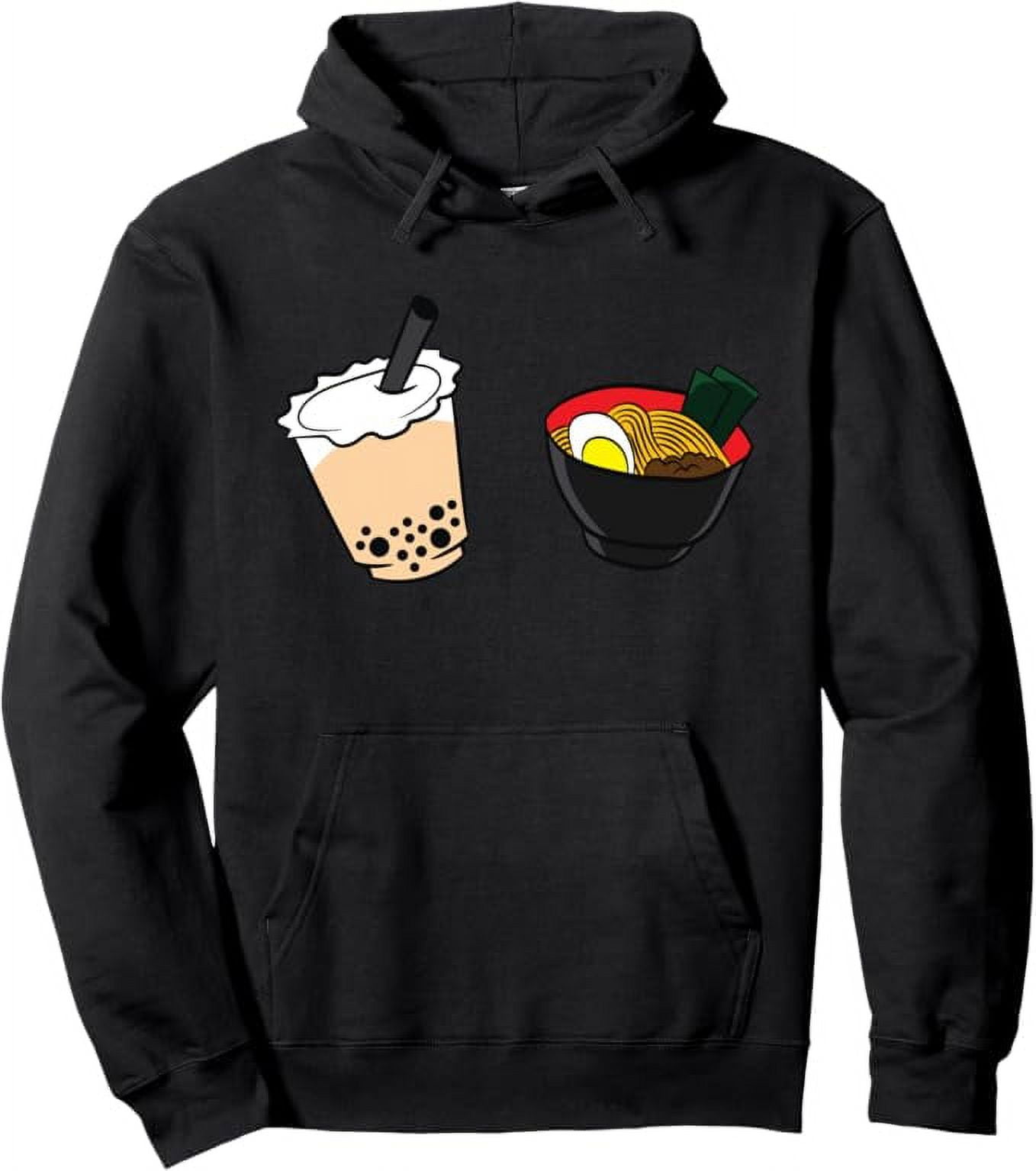 Ramen Boba Tea Ramen Noodles Bubble Tea Anime And Food Pullover Hoodie ...