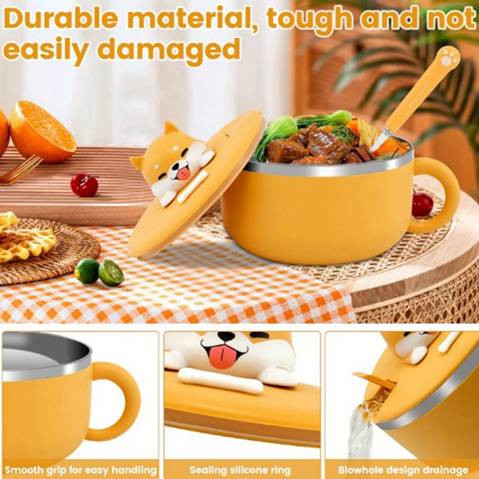 Ramen Bowl Stainless Steel Noodle Bowl Ramen Noodles Bowl Portable ...