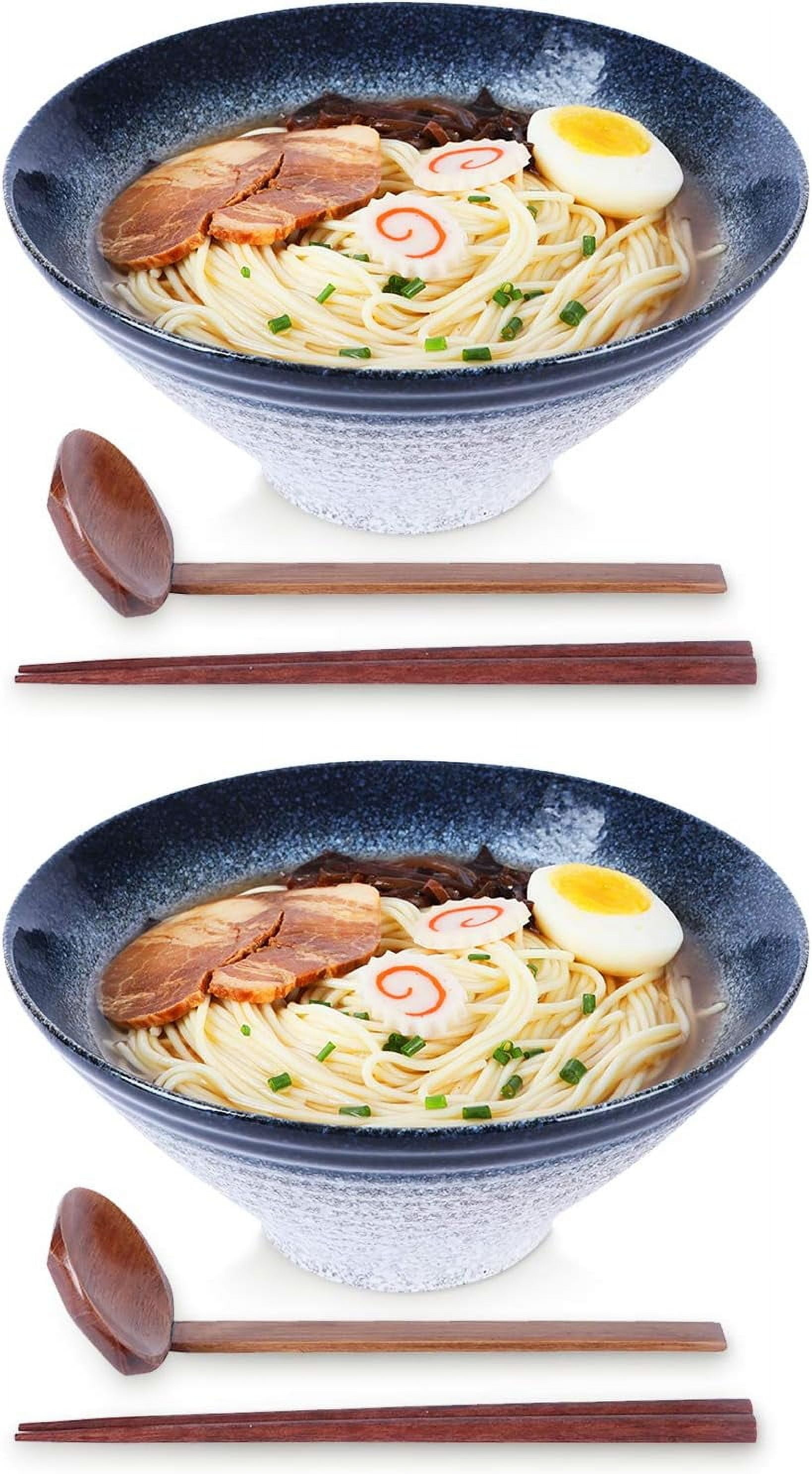 Ramen Bowls, Ramen Noodle Soup Bowl, 2 Sets (6 Piece) 60 Ounce with ...