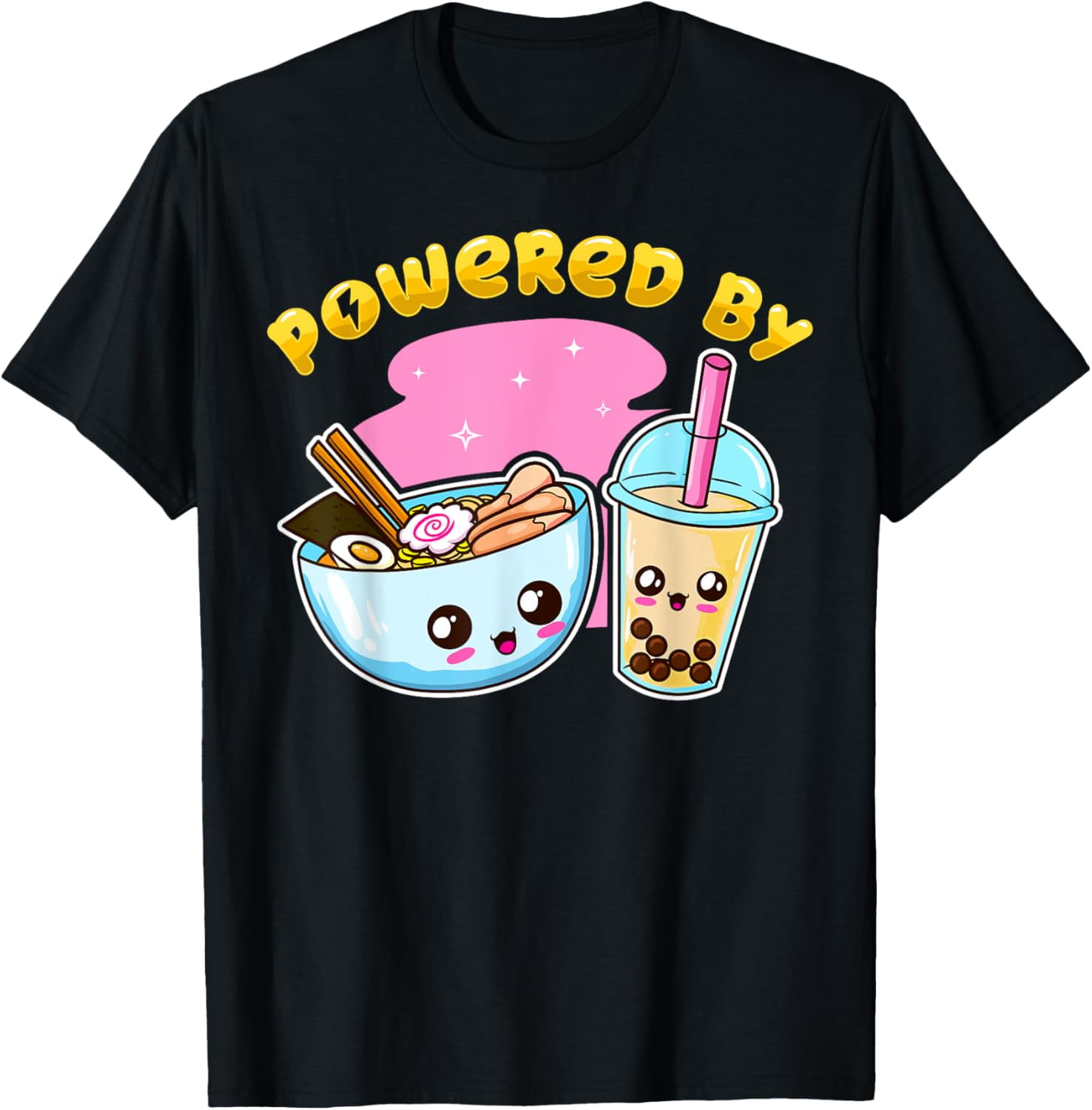 Ramen Bubble Tea Boba Japanese Noodles Anime K-POP Merch T-Shirt ...
