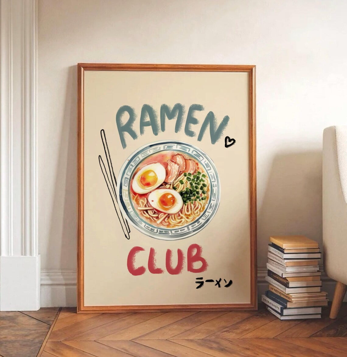 Ramen Club Print, Japanese Art Poster, Ramen Lover Kitchen Wall Art ...