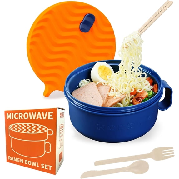 Ramen Cooker,Microwave Ramen Bowl,Ramen Noodle Bowl 48 oz, College Dorm ...