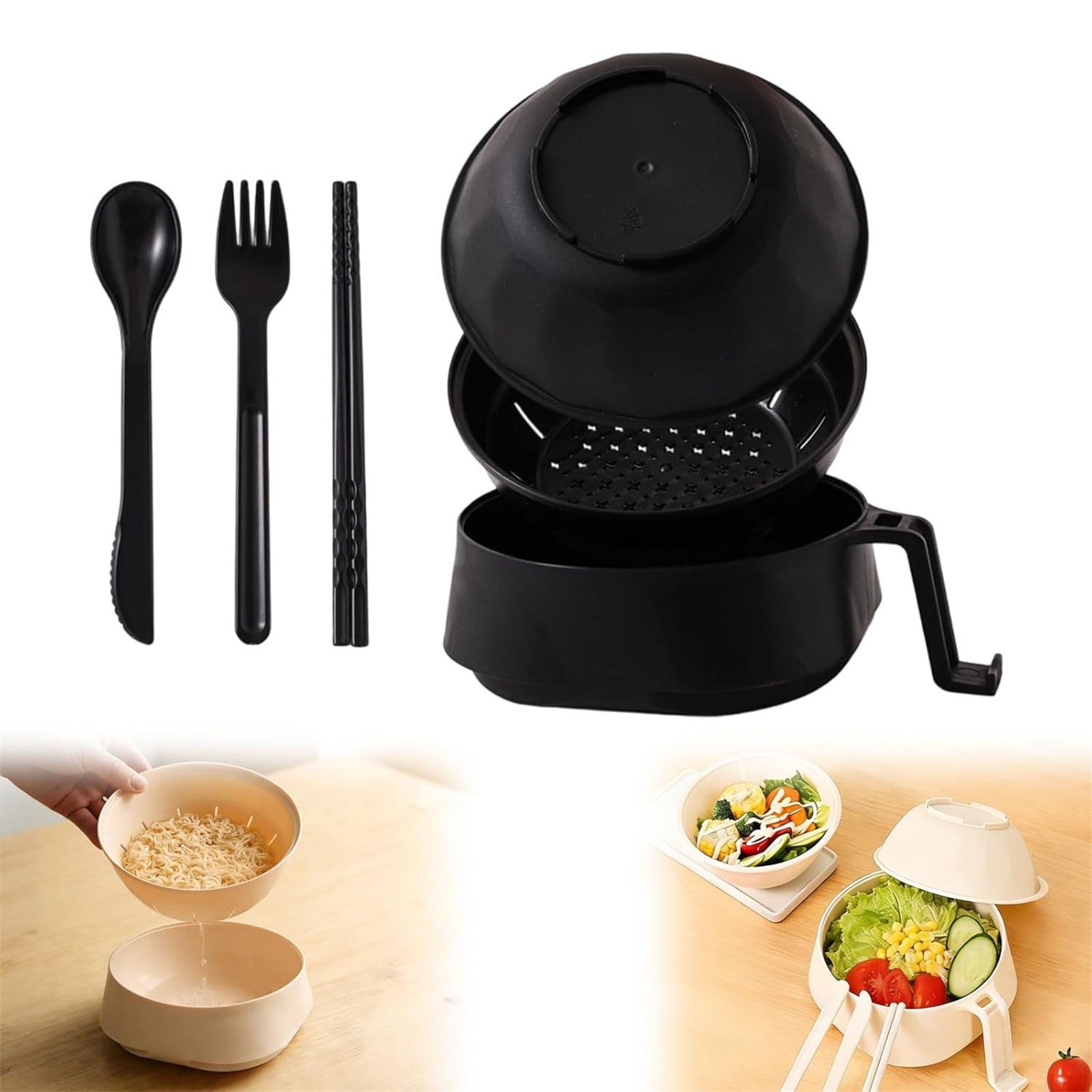 Ramen Cooker Ramen Bowl Set with Chopsticks, 2026 Upgraded Microwave ...