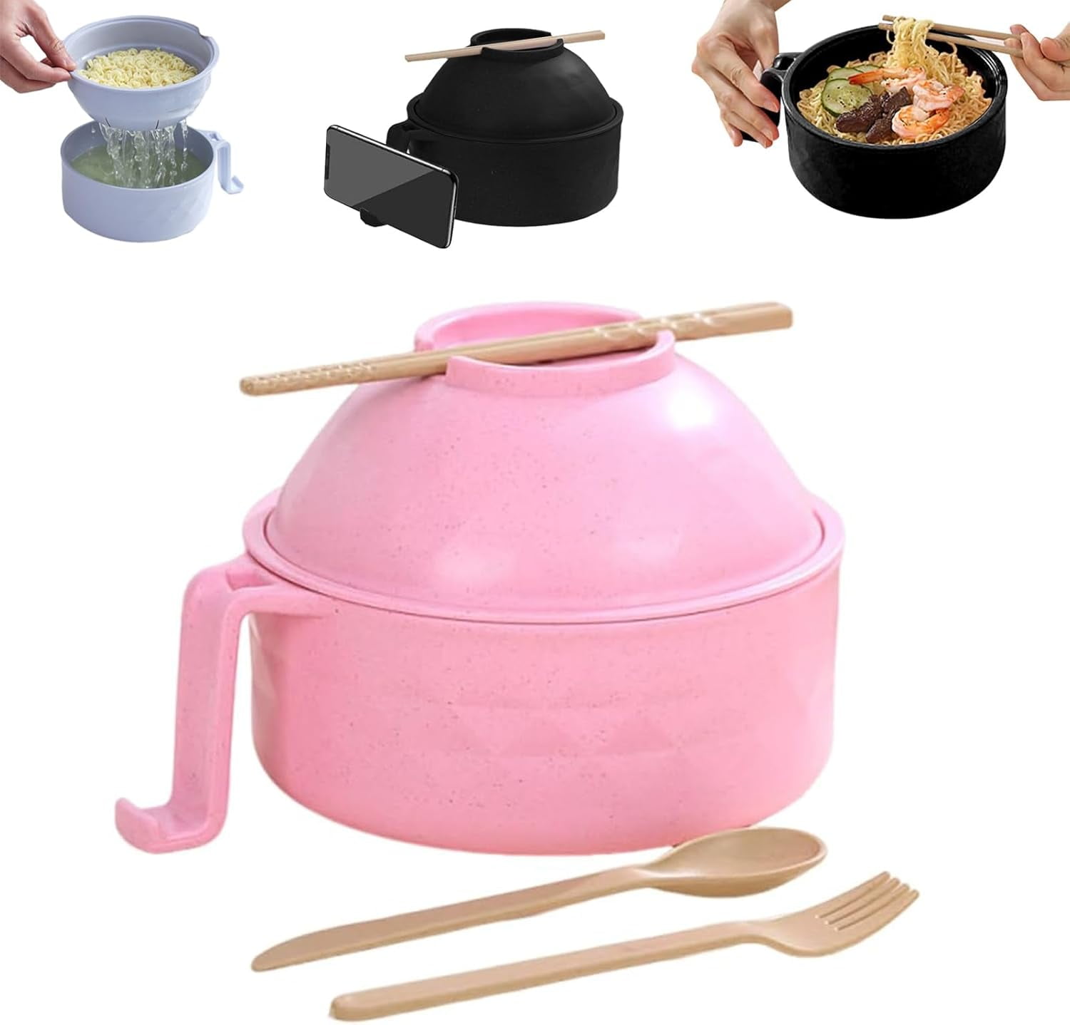 Ramen Cooker Ramen Bowl Set with Chopsticks, Ramen Bowl Set, 1/2 Counts ...