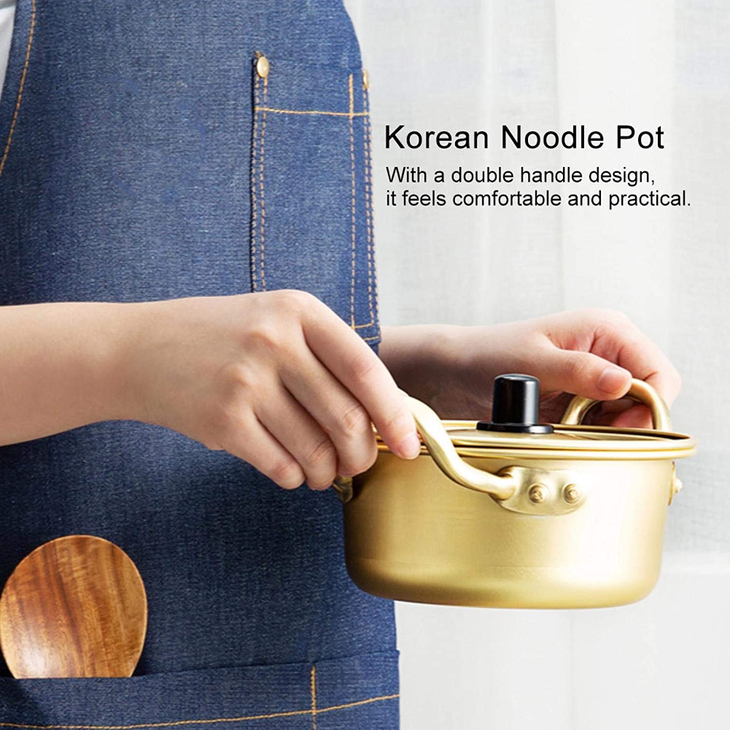 Ramen Cooker, Ramen Pot, Korean Ramen Noodle Pot Double Handle Korean ...