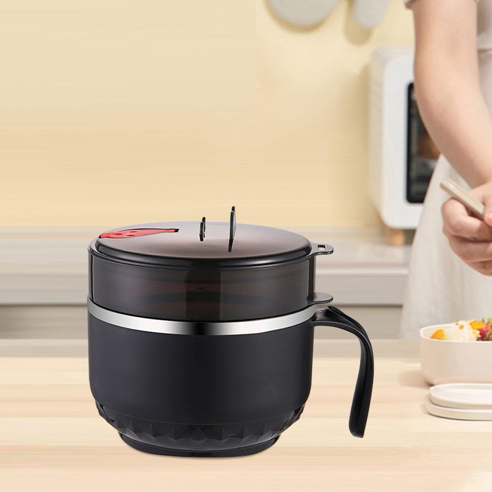 Ramen Cooker Salad Bowl Portable Ramen Bowl with Lid for Office Kitchen ...