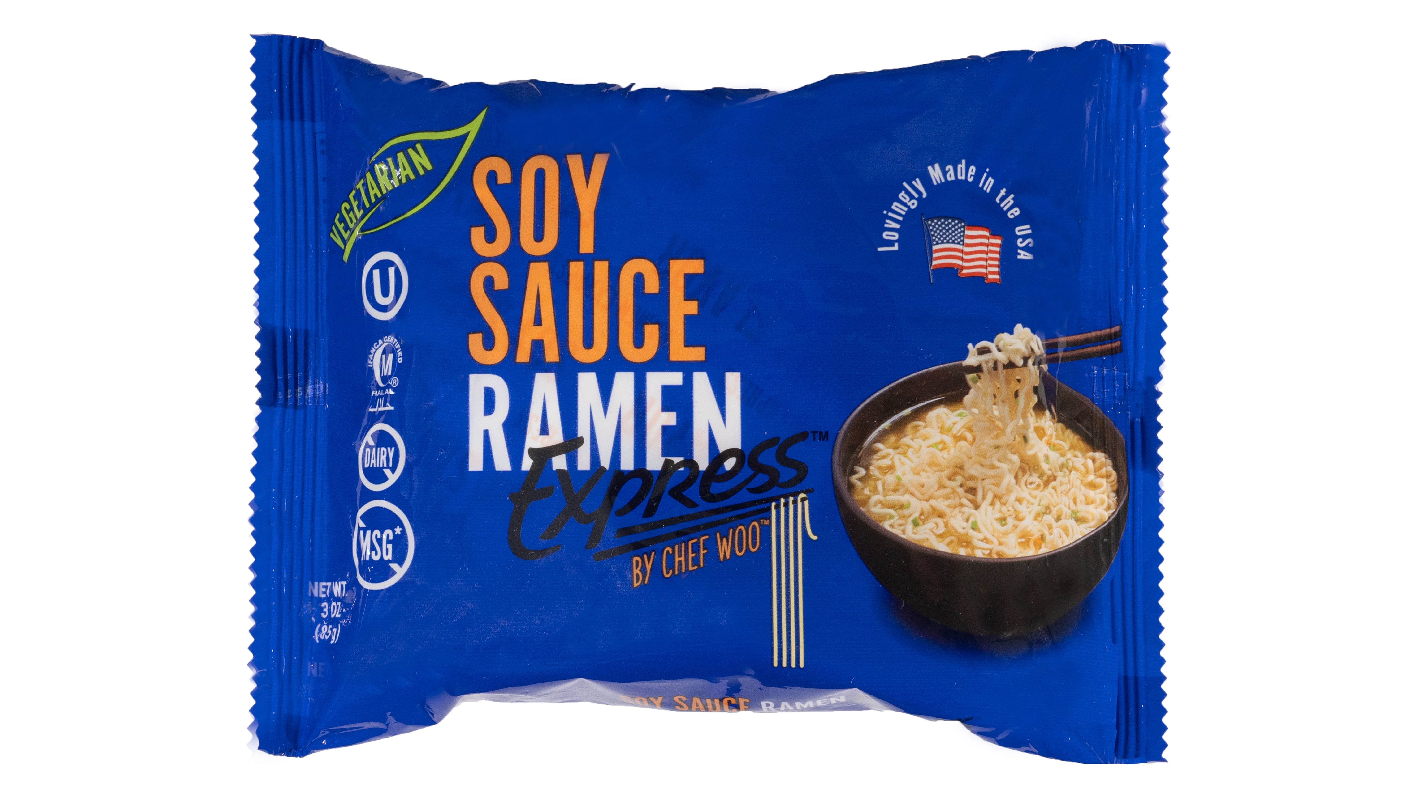 Ramen Express Soy Sauce Flavor Ramen Noodles, Vegetarian, Halal, Kosher ...