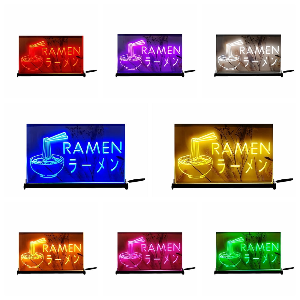 Ramen Japanese Noodles Shop Vintage LED Neon Sign-Posters,3DCarving ...