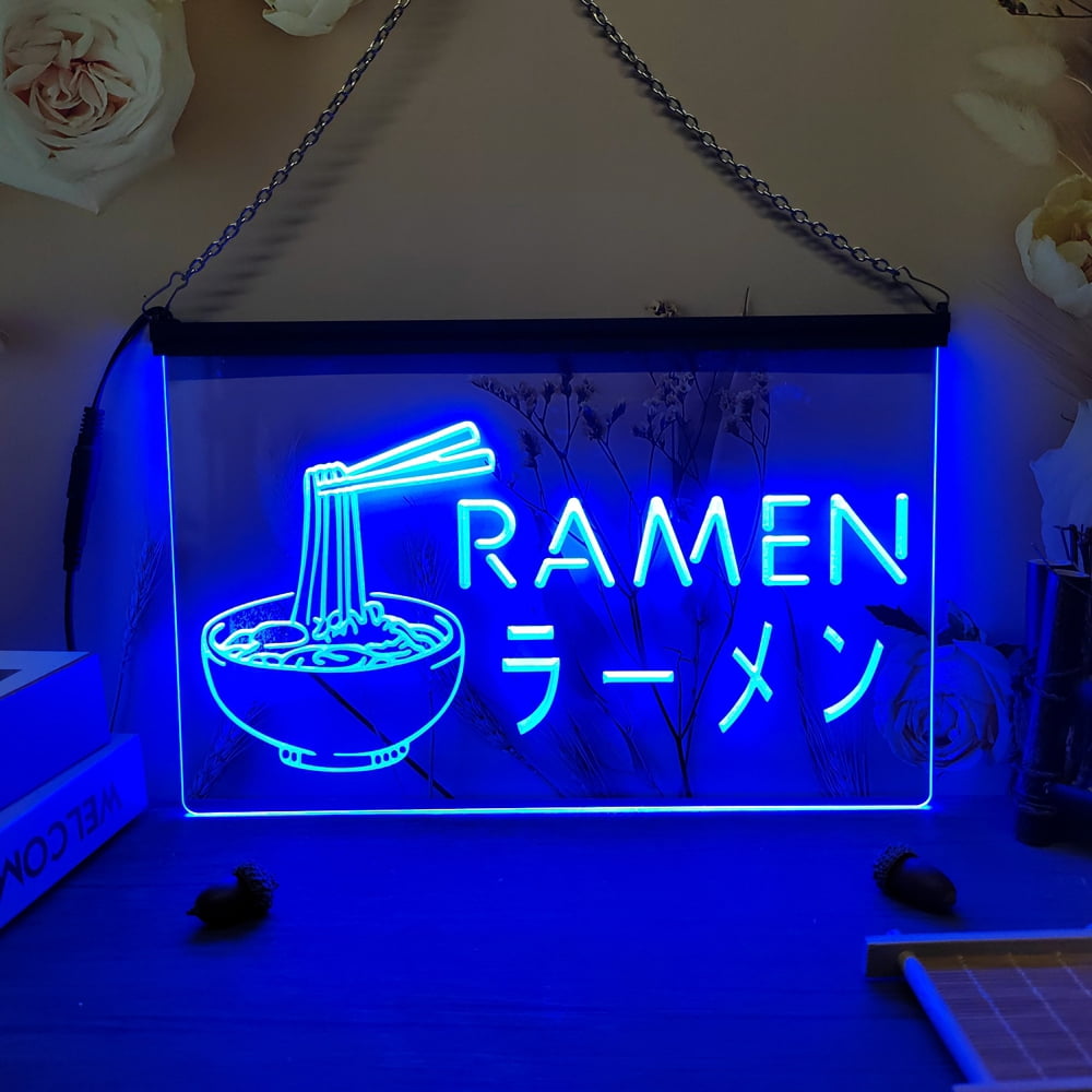 Ramen Japanese Noodles Shop Vintage LED Neon Sign-Posters,3DCarving ...