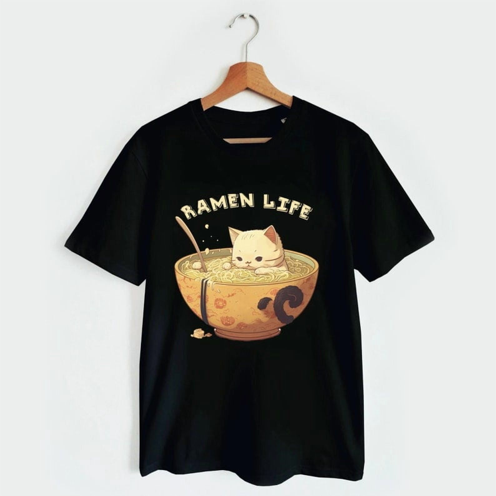 Ramen Life Neko Kawaii kitty Anime T-shirt for Ramen lovers and ...