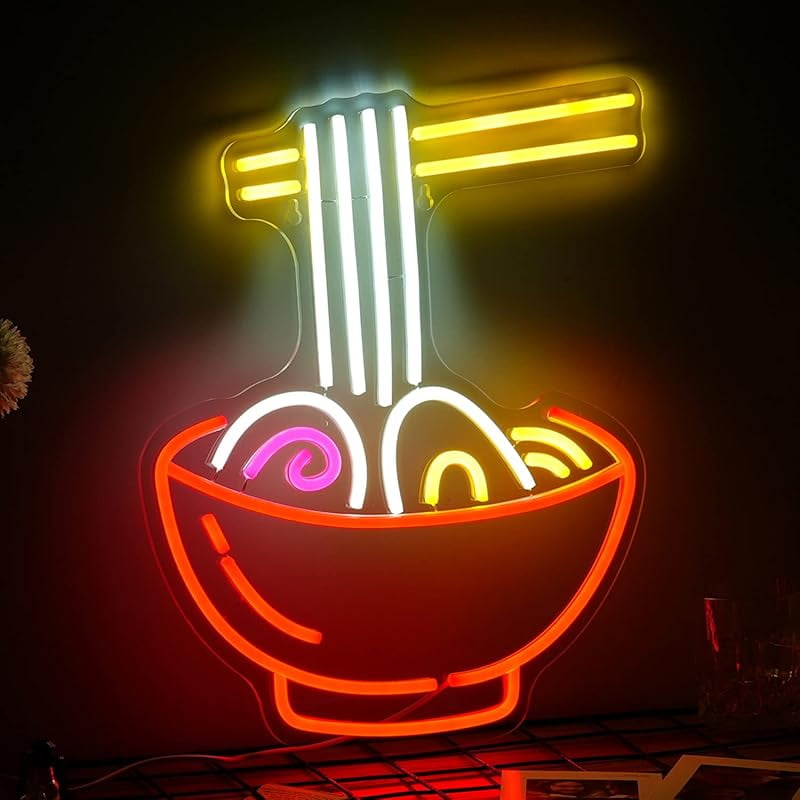 Ramen Neon Sign Ramen Noodle Led Neon Lights for Wall Decor 16.1’’X12.6 ...