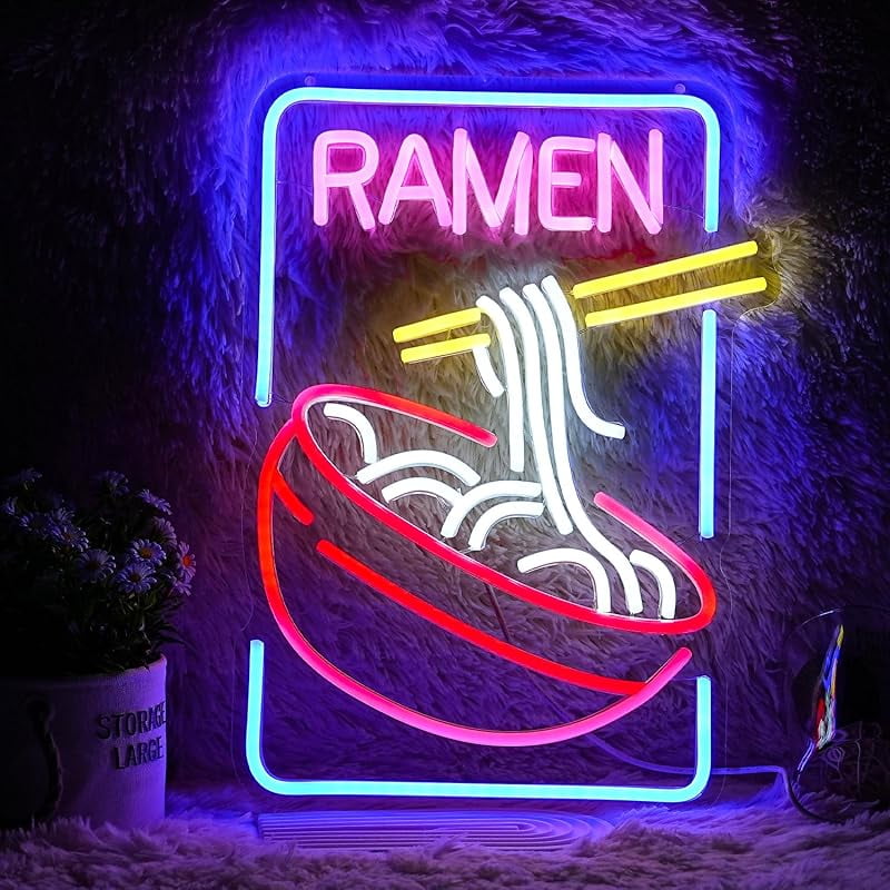 Ramen Neon Sign Noodle Led Neon Lights for Wall Decor Neon Ramen Light ...