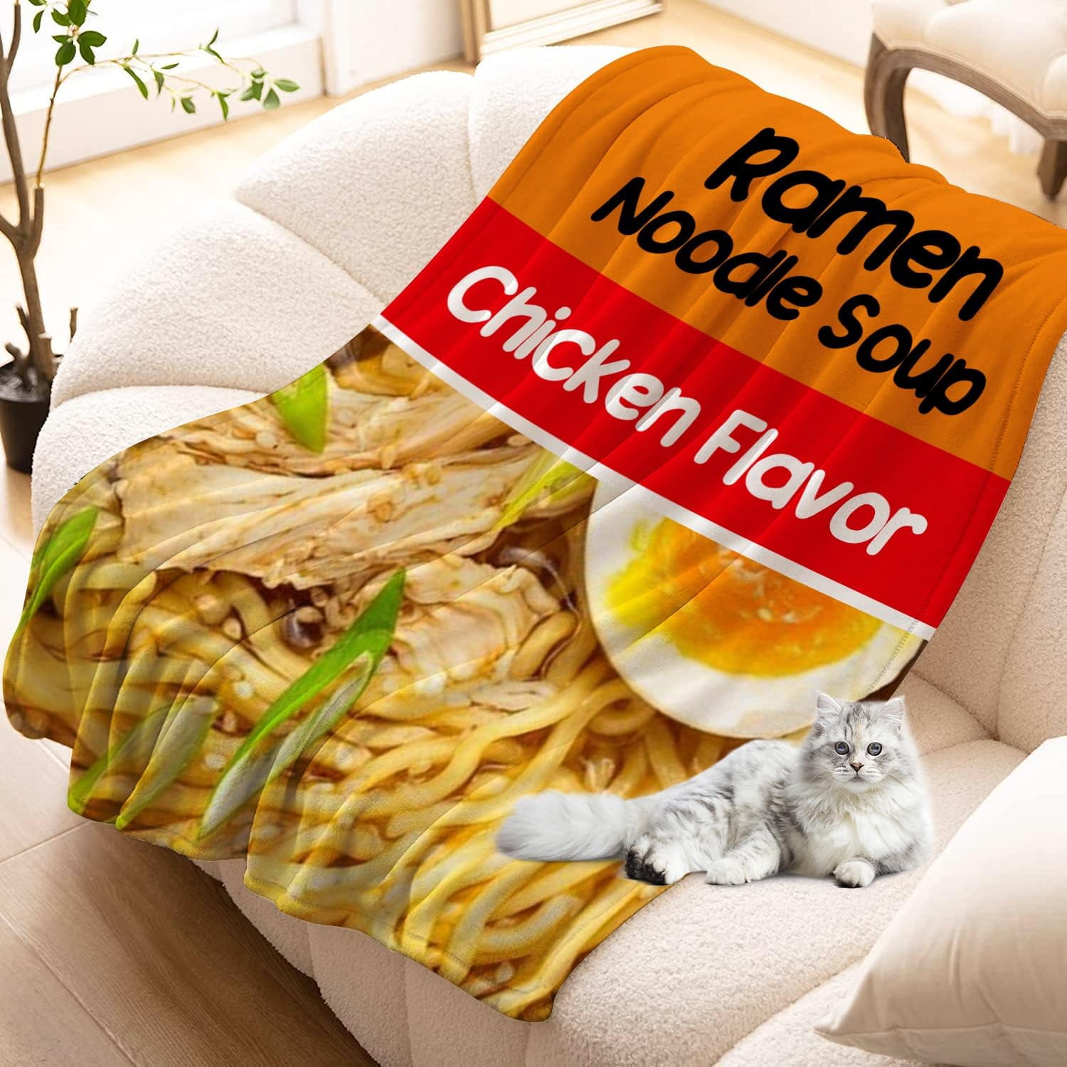 Ramen Noodle Blanket for Boys and Girls, Mothers Day Blanket Funny Food ...