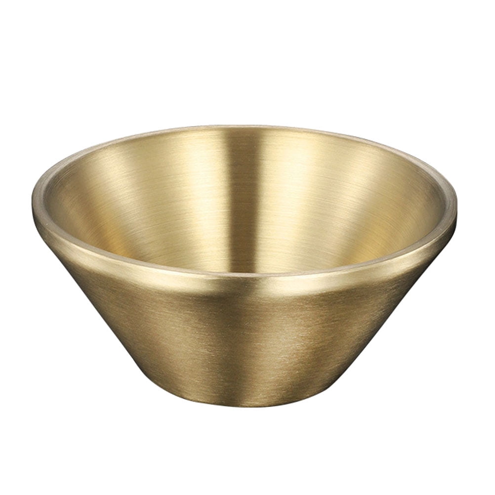 Ramen Noodle Bowl Double Layer Stainless Steel Serving Bowl Wide Mouth ...