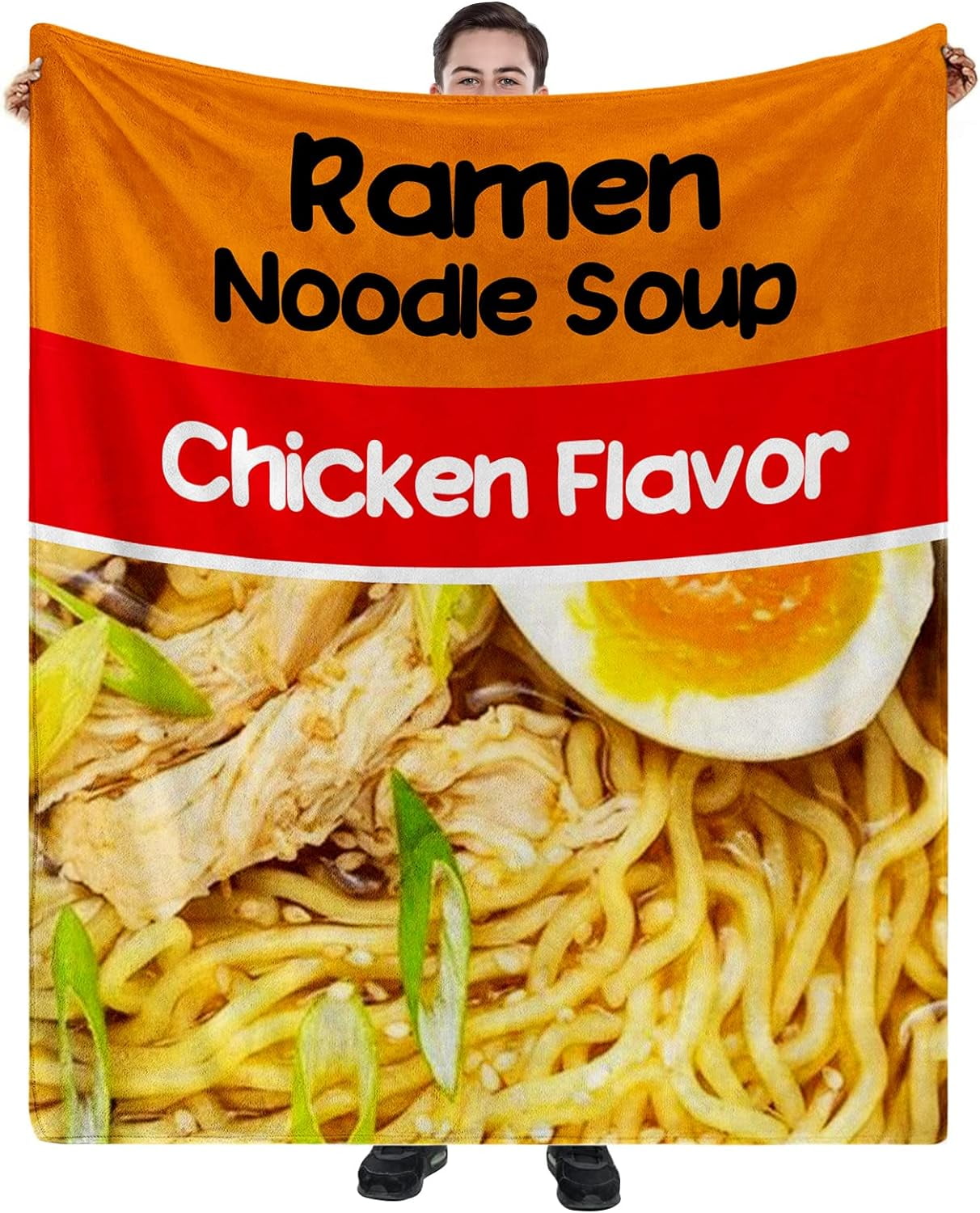 Ramen Noodle Fleece Blanket for Boys and Girls, Super Soft Warm Flannel ...