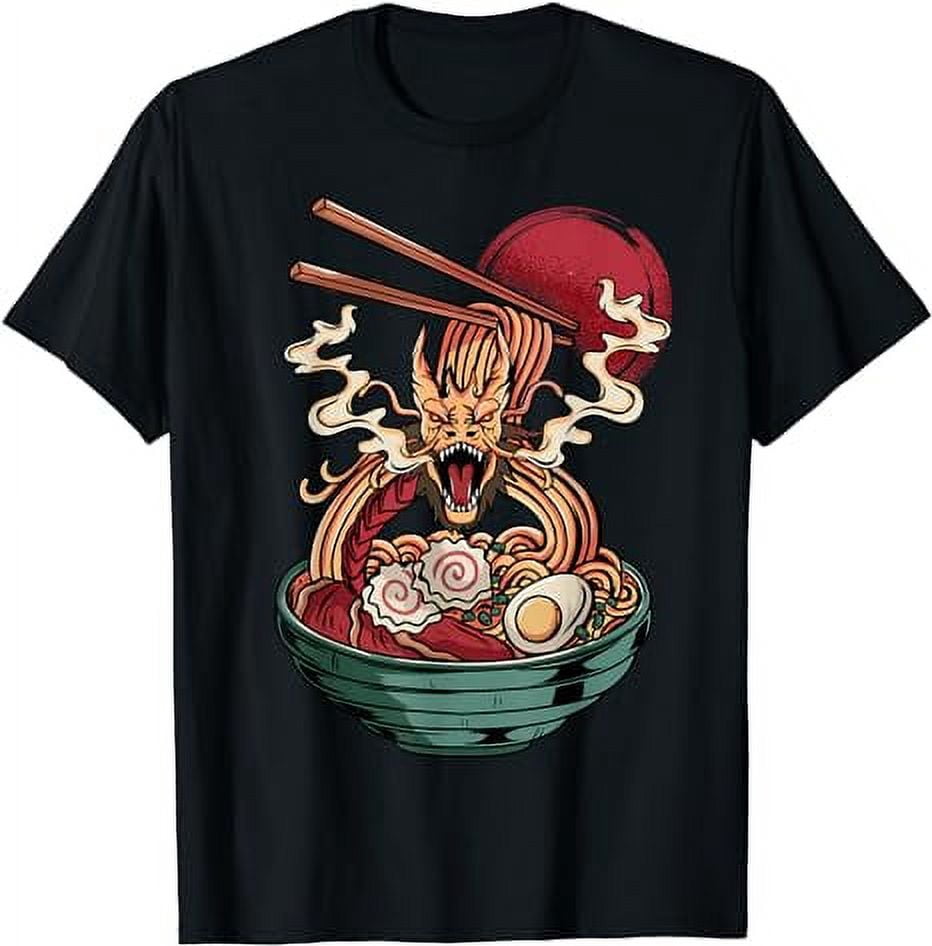 Ramen Noodles Dragon Anime Japanese Kawaii T-Shirt - Walmart.com