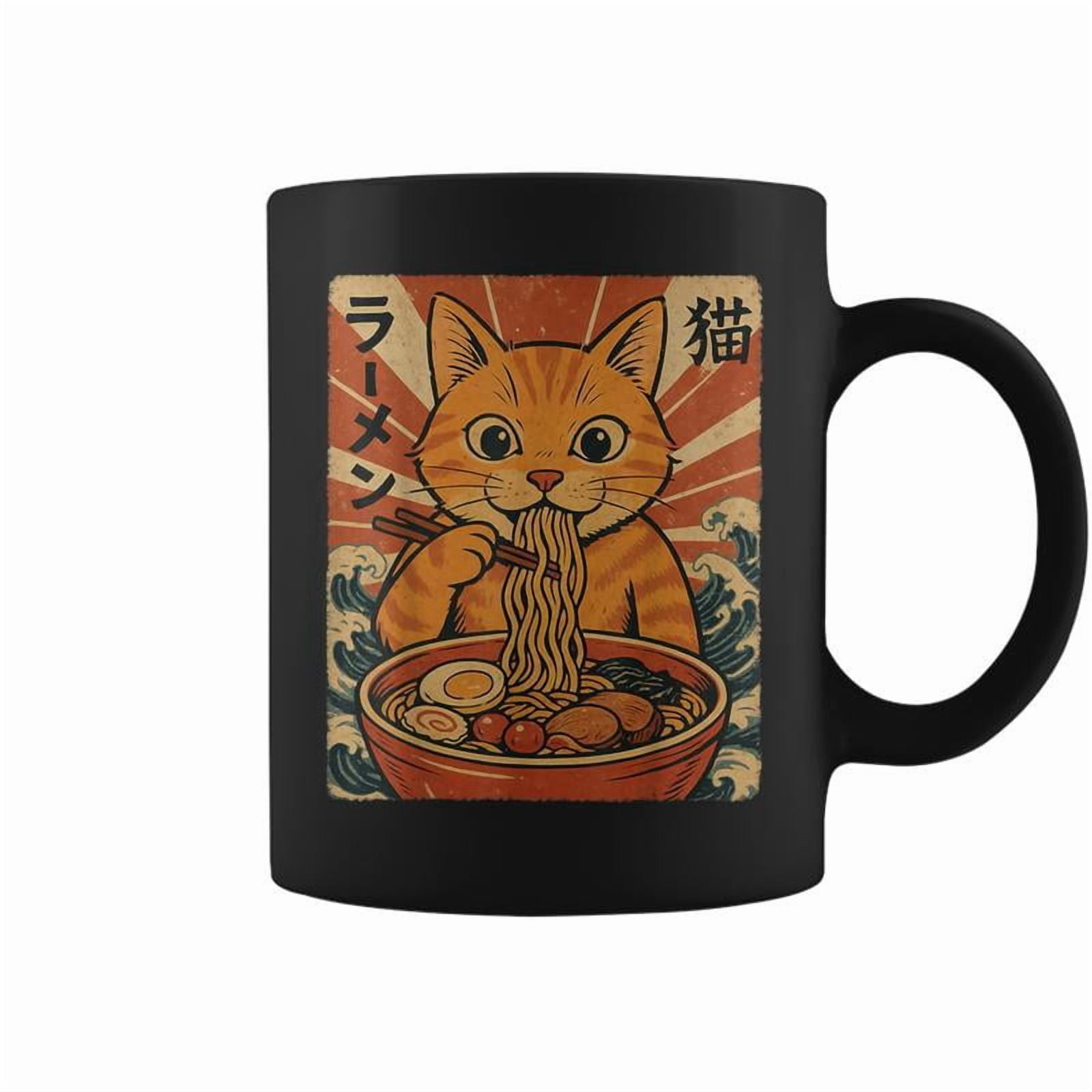 Ramen Noodles Orange Cat Japanese Anime Kawaii Cat Retro Coffee Mugs ...