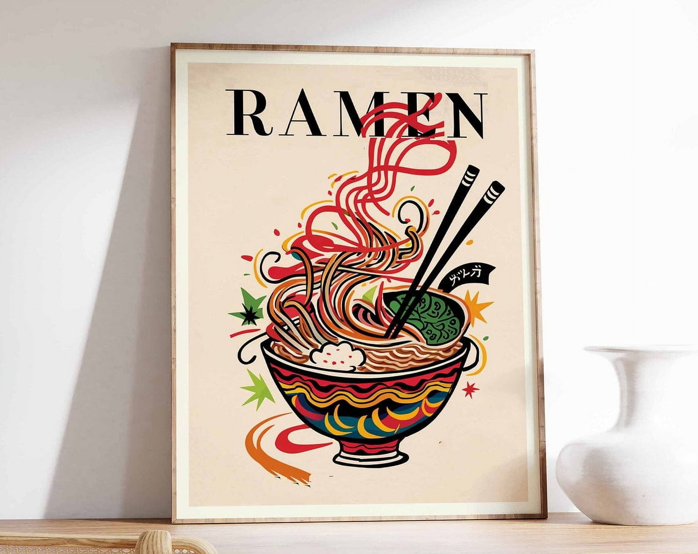 Ramen Poster, Japanese Food Art, Japanese Ramen Poster, Kitchen Decor ...