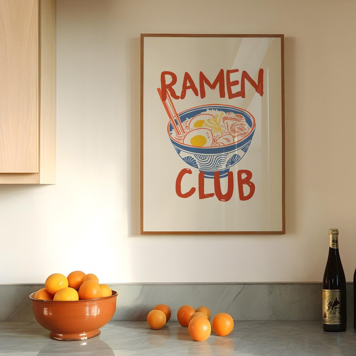 Ramen Print, Ramen Poster, Noodle Wall Art, Japanese Retro Food Wall ...