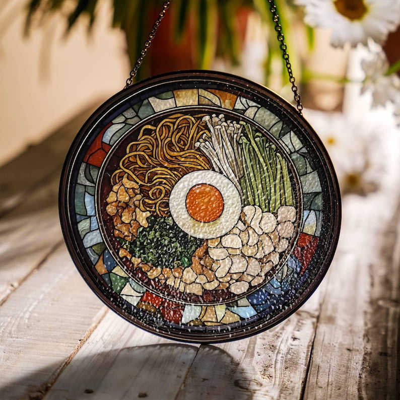 Ramen Stained Glass Japanese Food Sun Catcher Ramen Lover Light Catcher ...