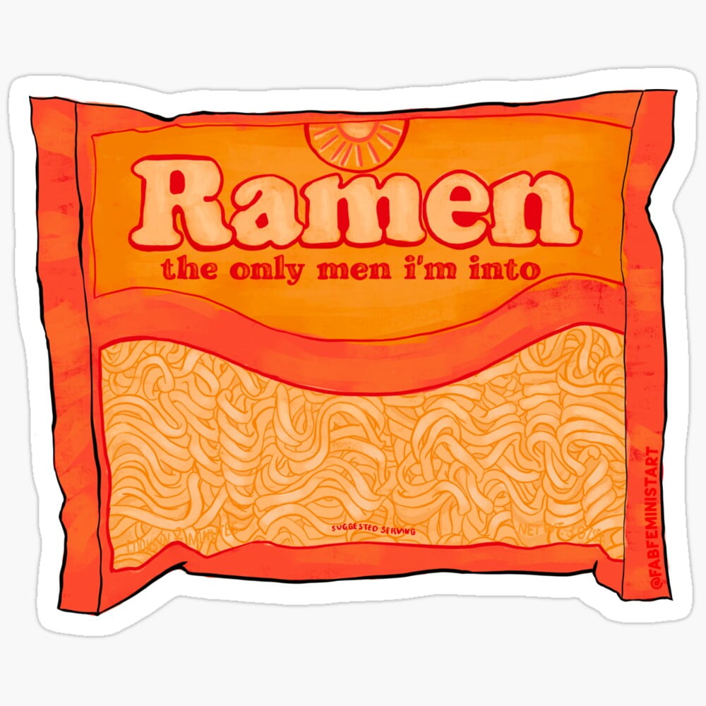 Ramen The Only Men I'M Into Sticker Phone Decal Water Bottle Stickers ...