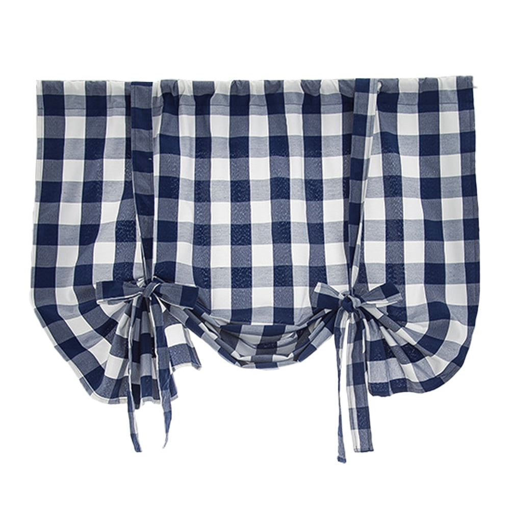 Ramie cotton lattice Roman curtain, Roman curtain kitchen curtain small ...