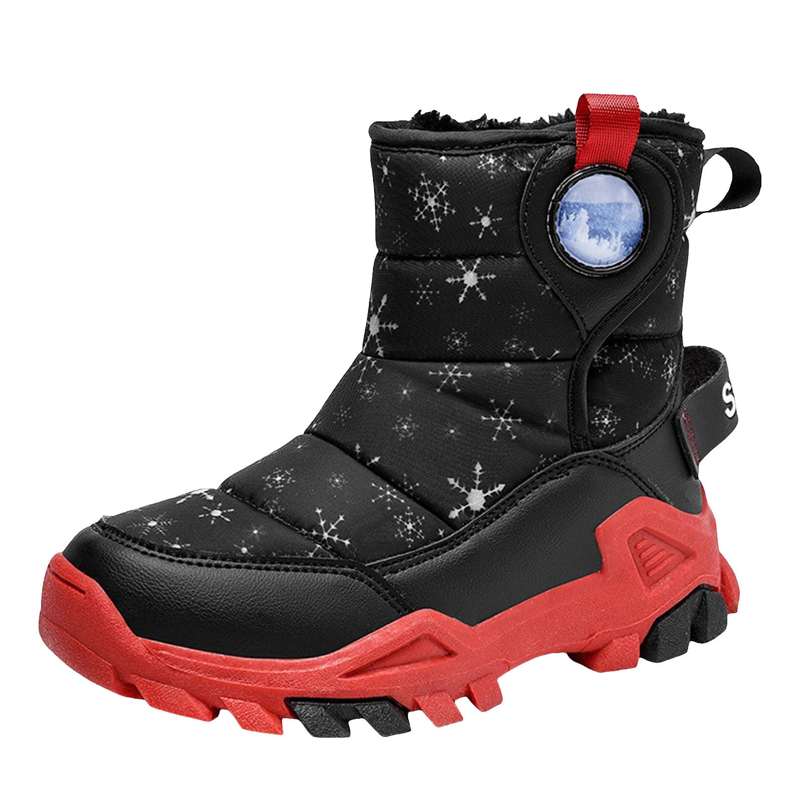 Ramiter Boys Girls Snow Boots Outdoor Slip Resistant Insulated ...