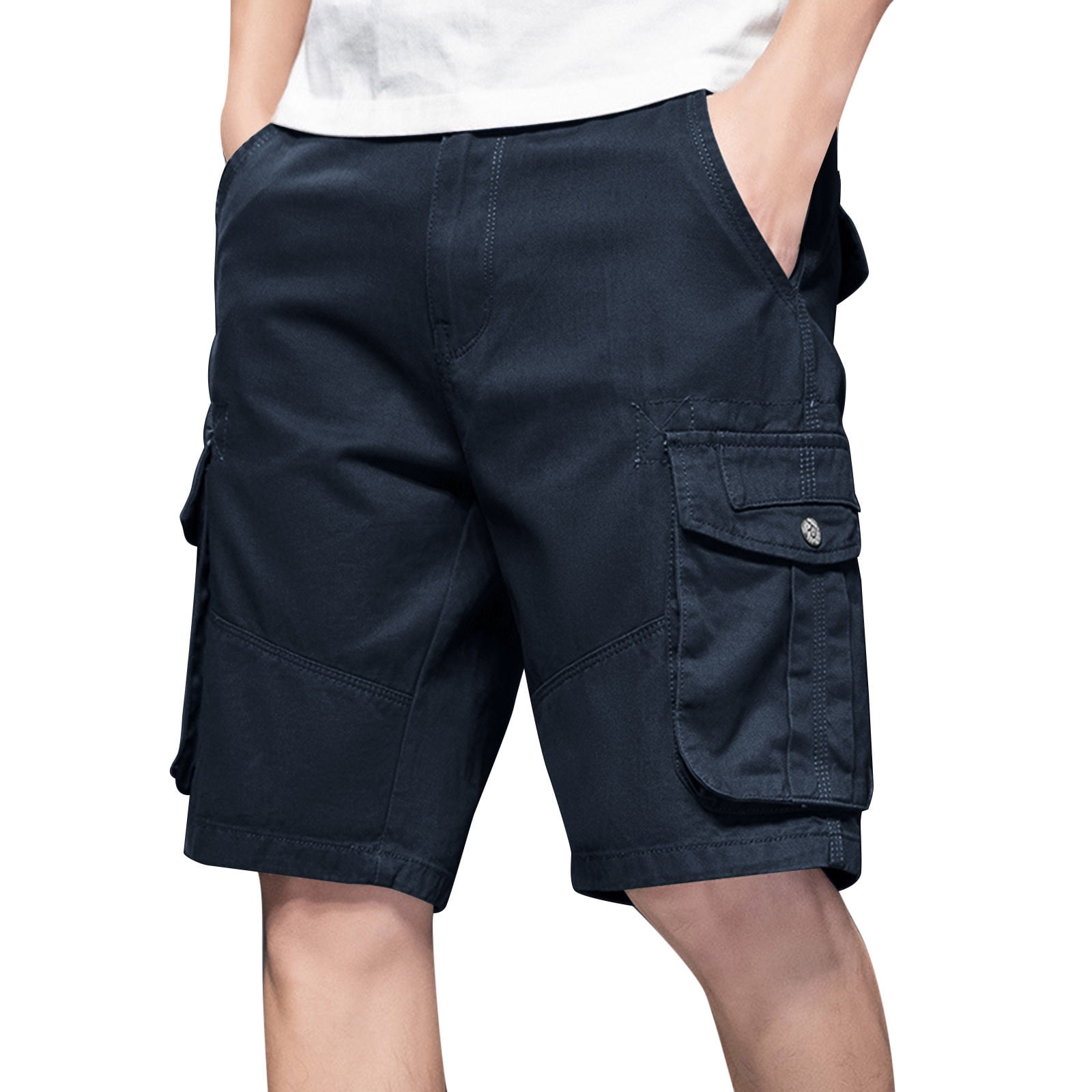 Ramiter Cargo Shorts for Men Men's Long Cargo Shorts Casual Below Knee ...