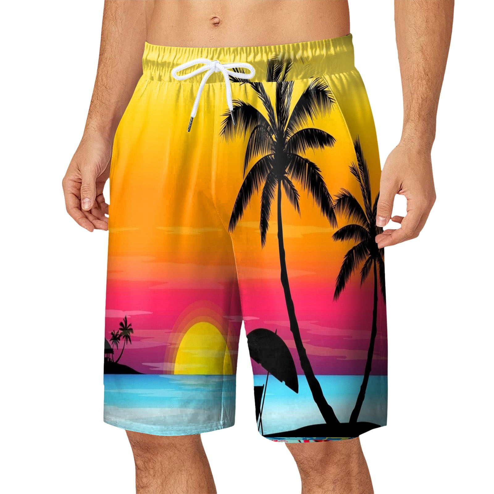 Ramiter Men's Swimwear Mens Short Vintage Swim Trunks Swimsuits Board ...