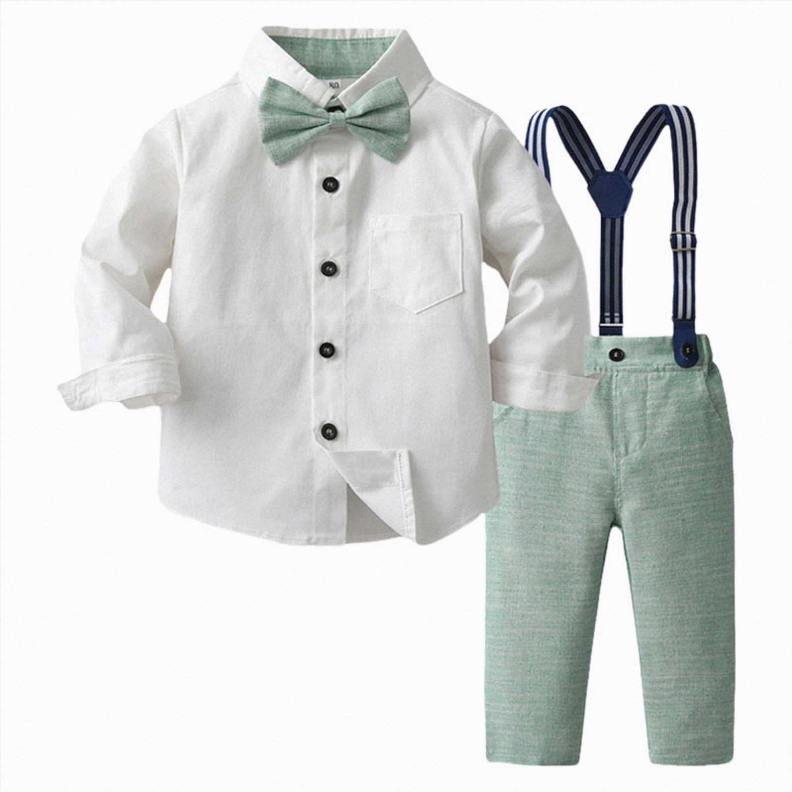 Ramiter Ring Bearer Outfit Baby Boy Clothes Set Tuxedo Long Sleeve ...