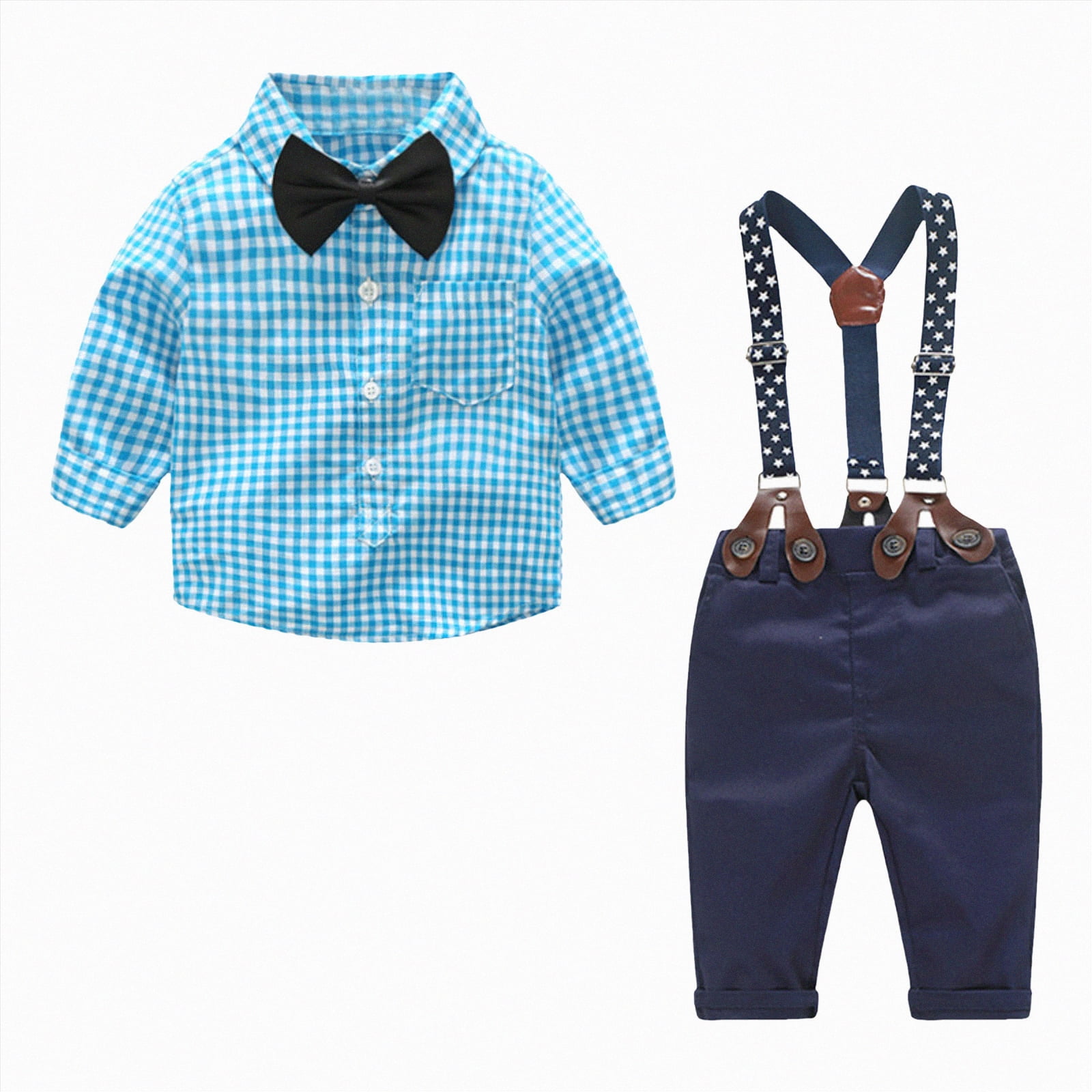 Ramiter Ring Bearer Outfit Toddler Boy Dress Clothes Outfit Button Down ...
