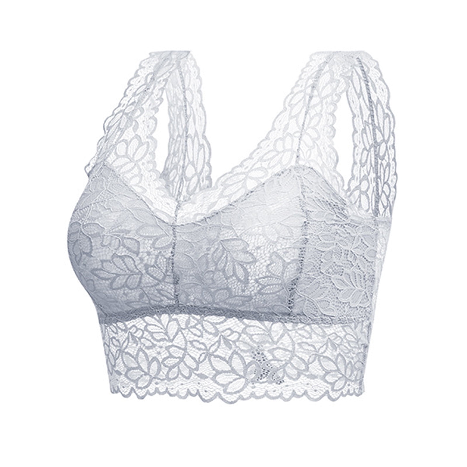 Ramiter Sports Bras for Women Floral Crop Cami Underwear Bra Lace ...