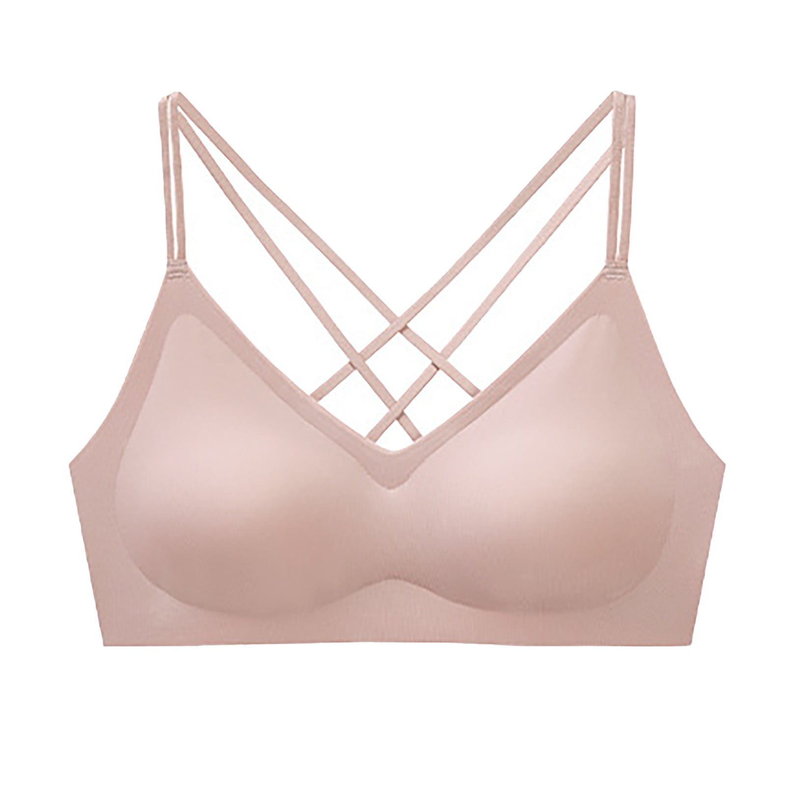 Ramiter Lingerie for Women Women's Lightly Lined Wire-Free Bra XL,Pink ...