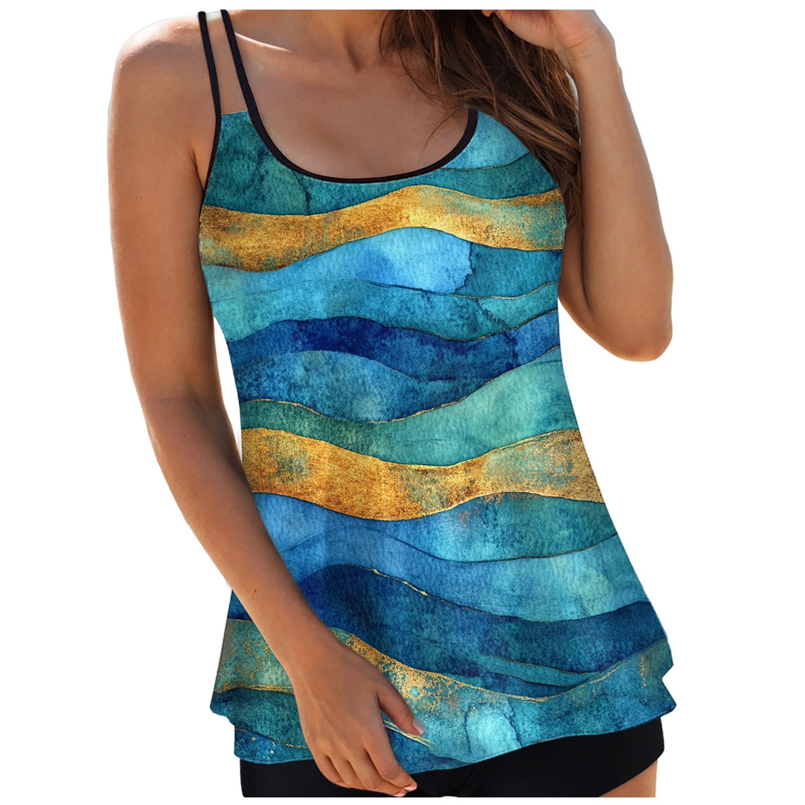 Ramiter Women Tankini Bathing Suit Tops for Women Tankini Tops Only ...