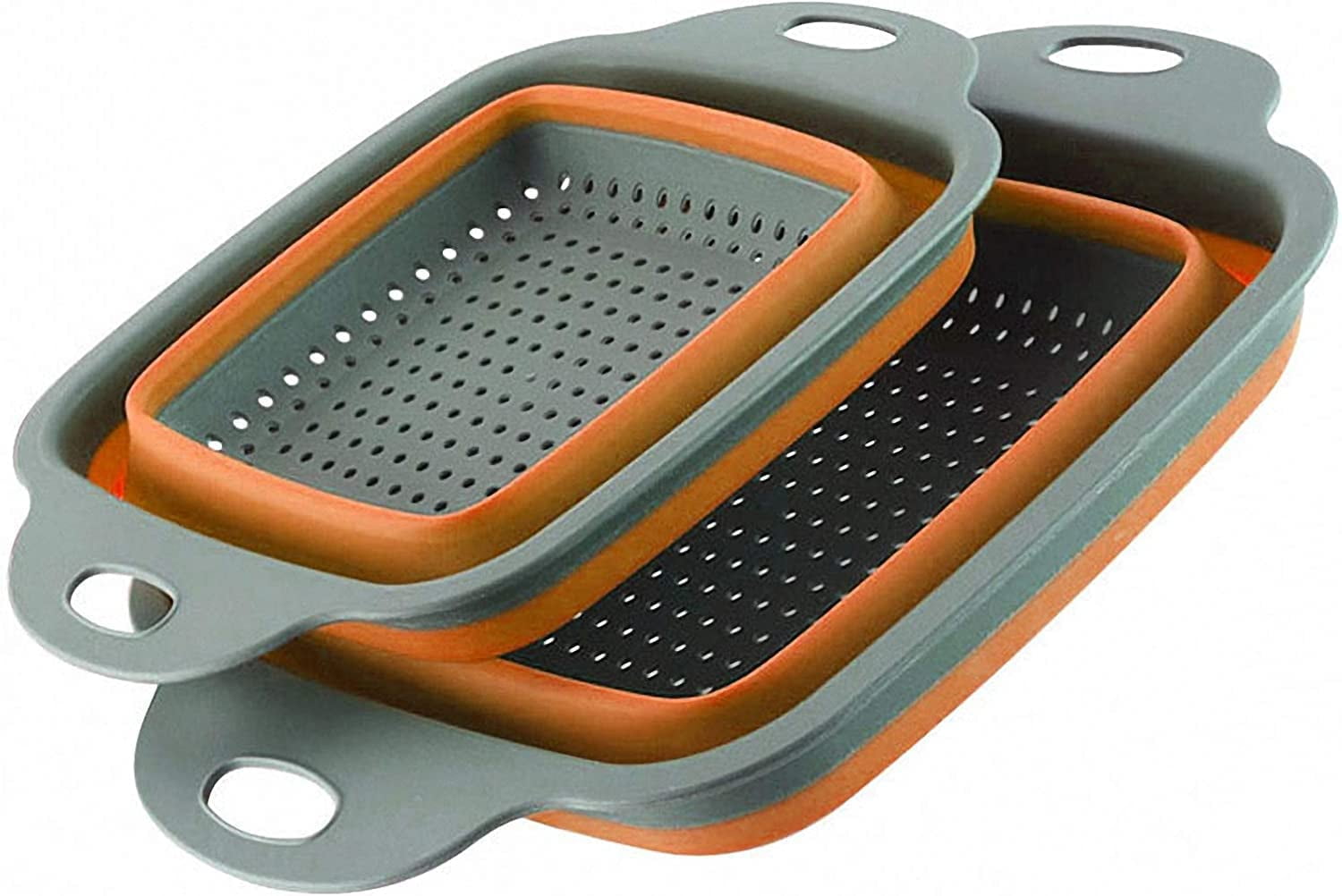 Ramkuwar Foldable Kitchen Colander 2 Pcs Square Portable Washing up ...