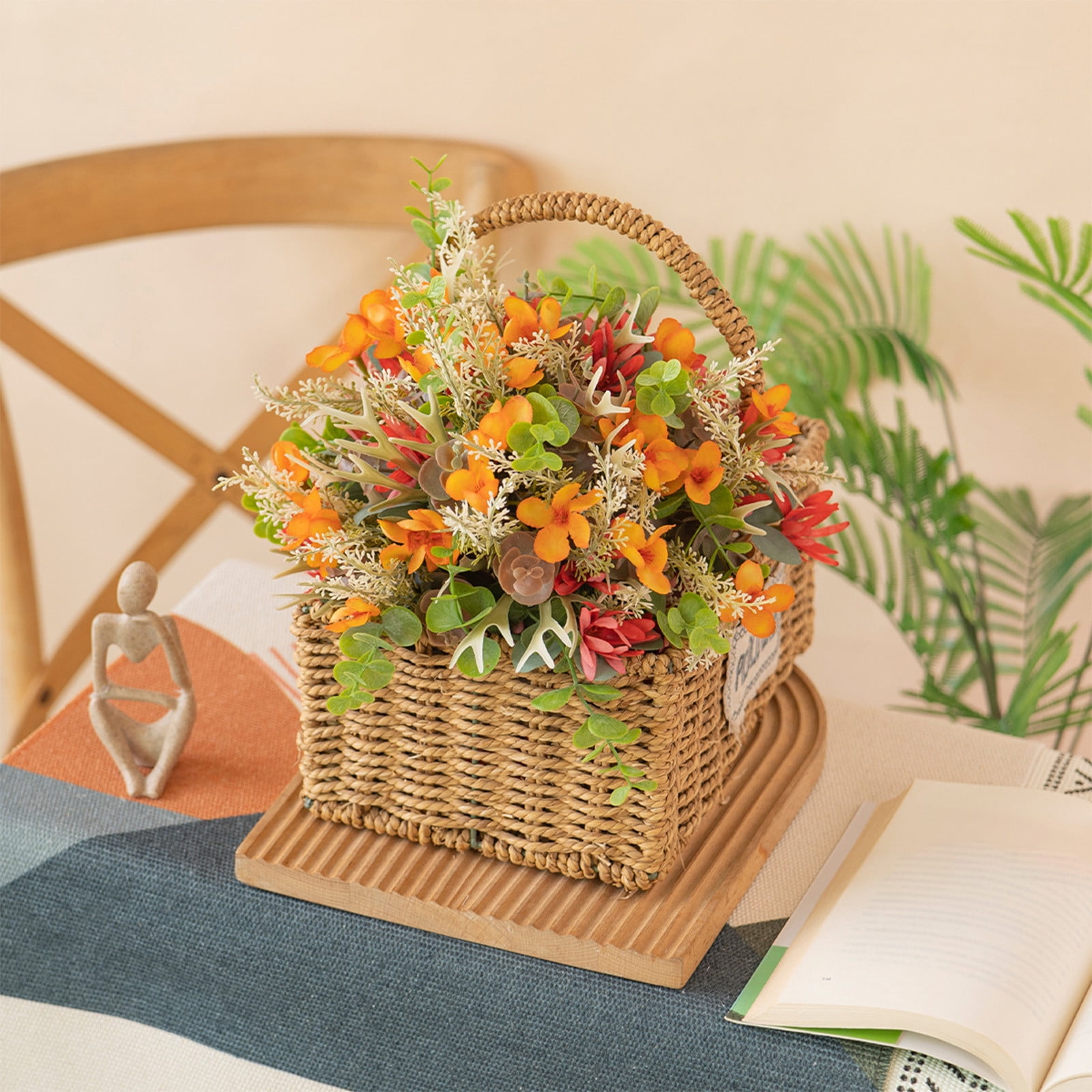 Ramo de crisantemos artificiales con forma de aguja, ideal para decorar ...