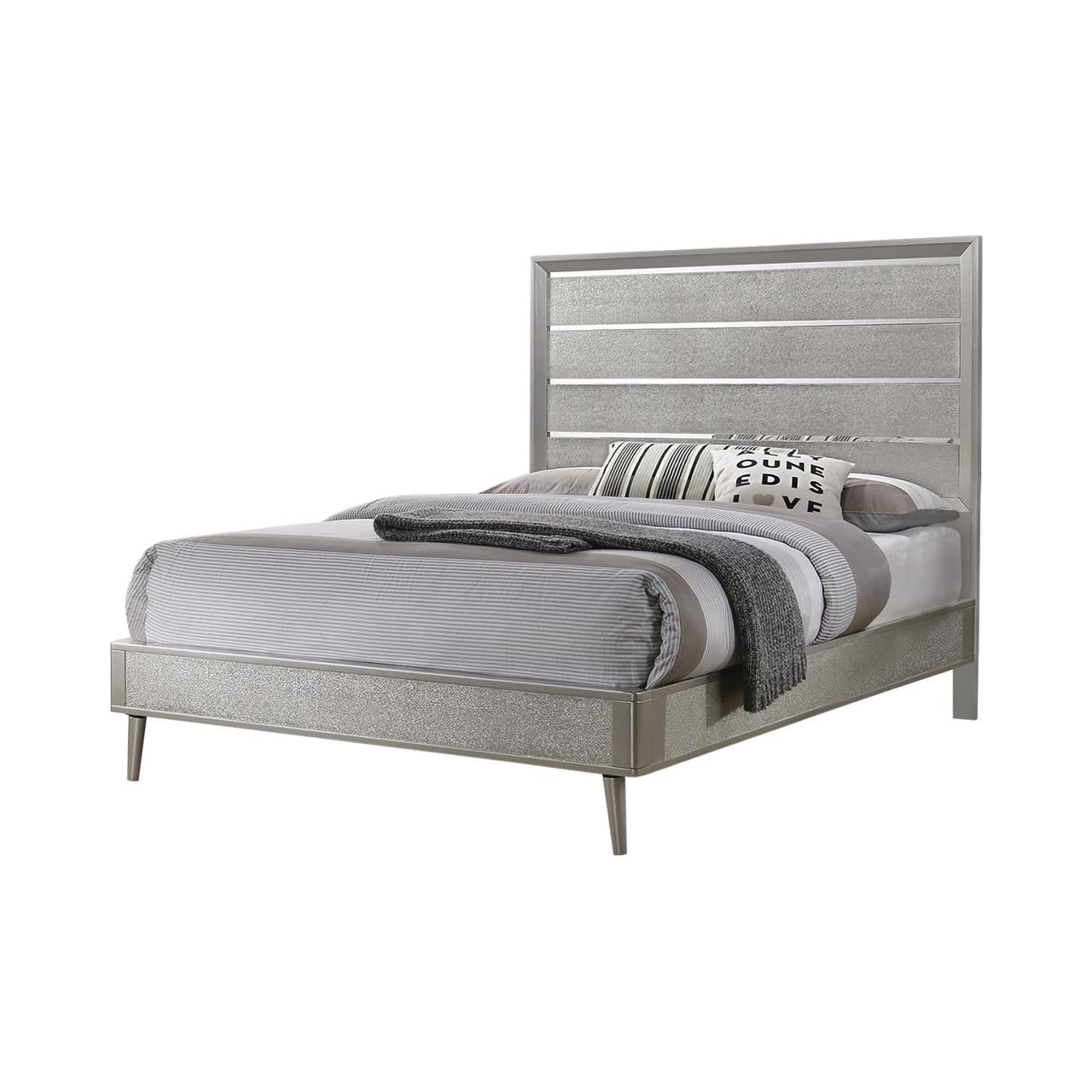 Free Shipping! Coaster Company Ramon Eastern King Panel Bed Metallic ...