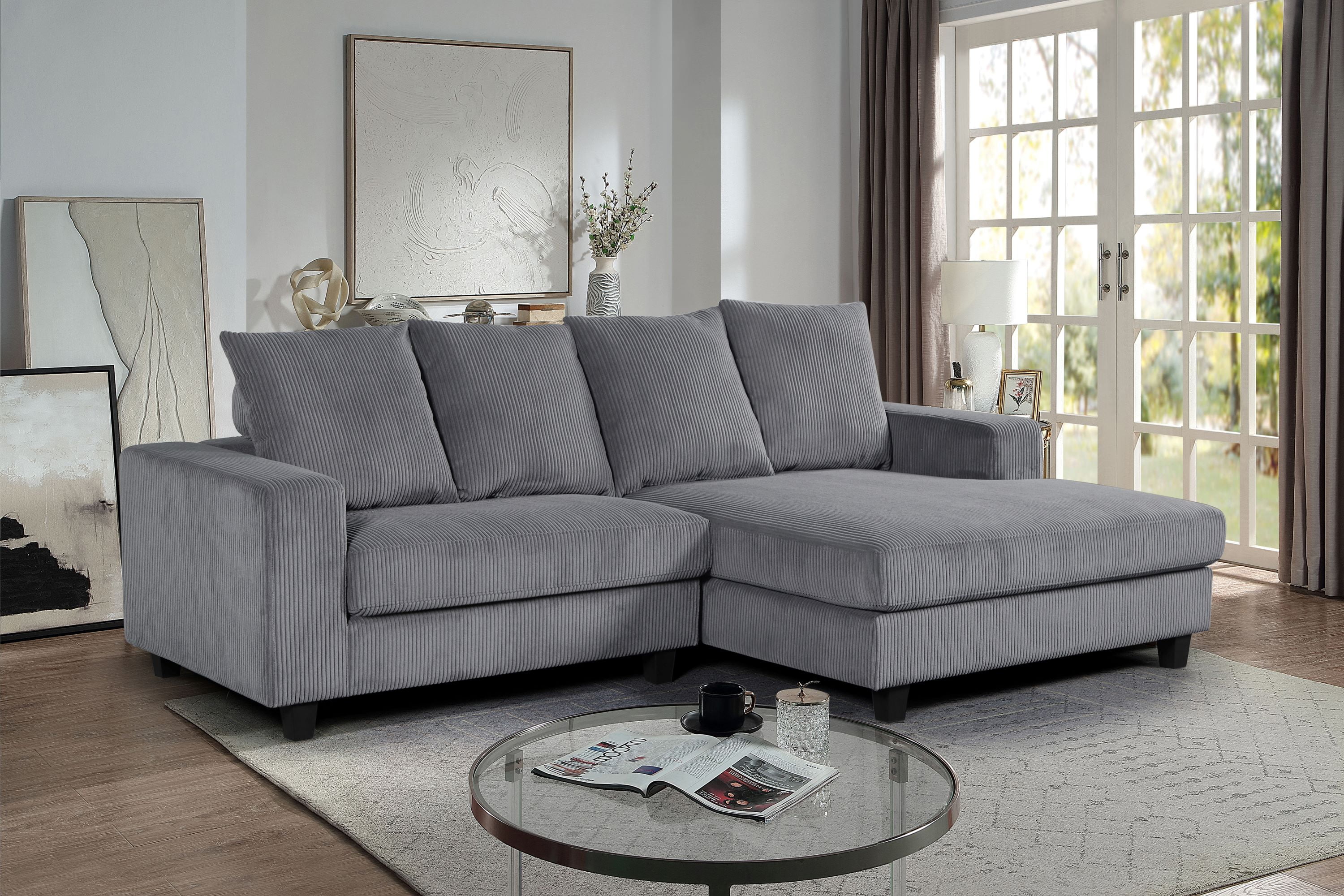 Ramona L Shaped Couch with Left Facing Chaise - Walmart.com
