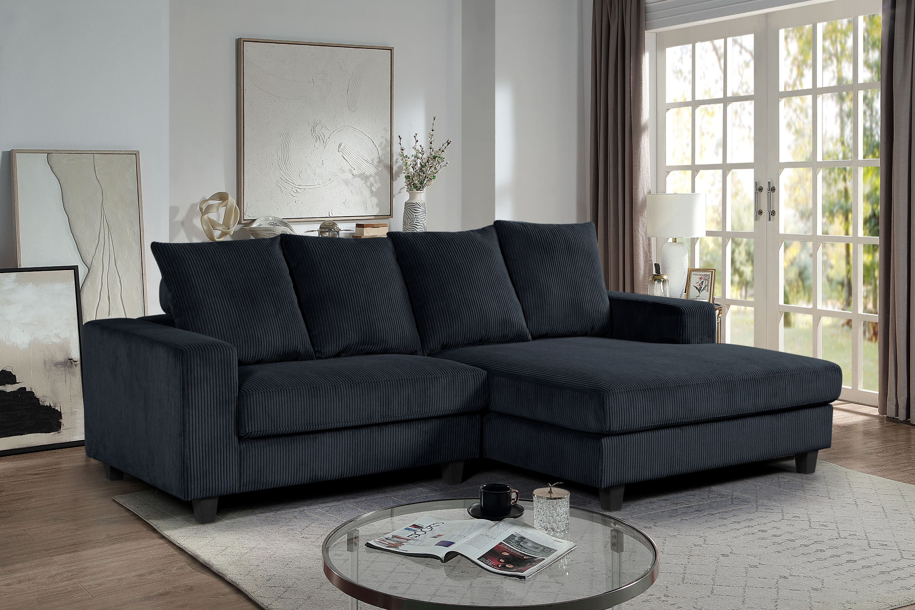 Ramona L Shaped Couch with Left Facing Chaise - Walmart.com