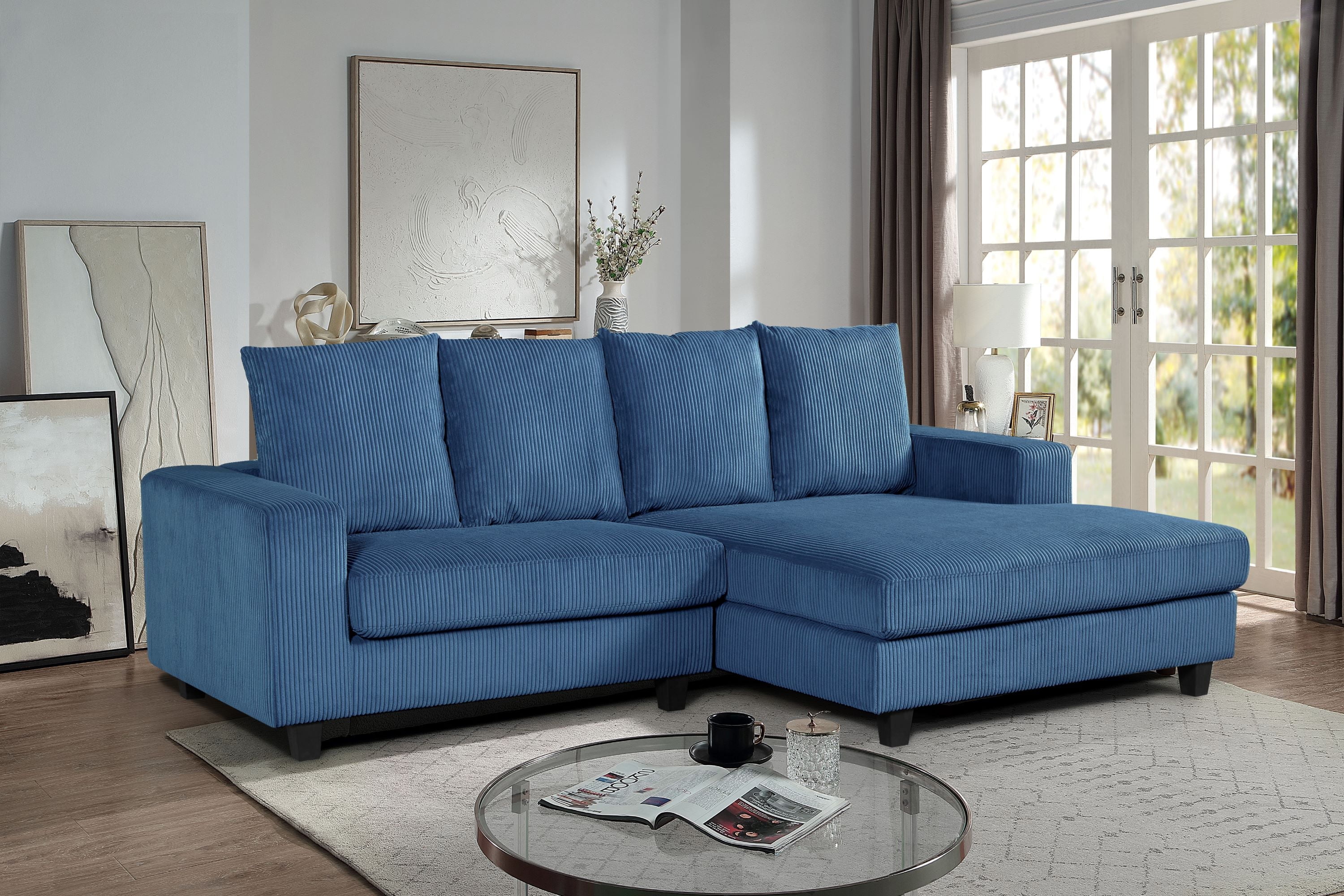 Ramona L Shaped Couch with Left Facing Chaise - Walmart.com